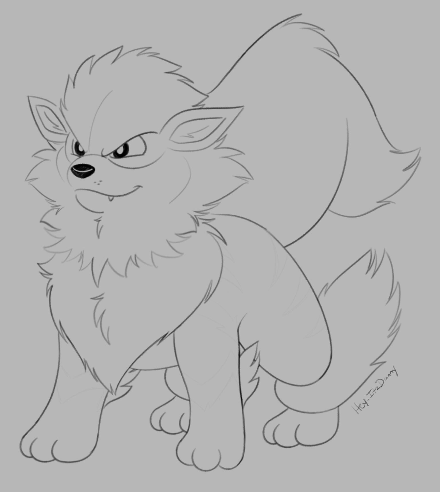 arcanine coloring pages