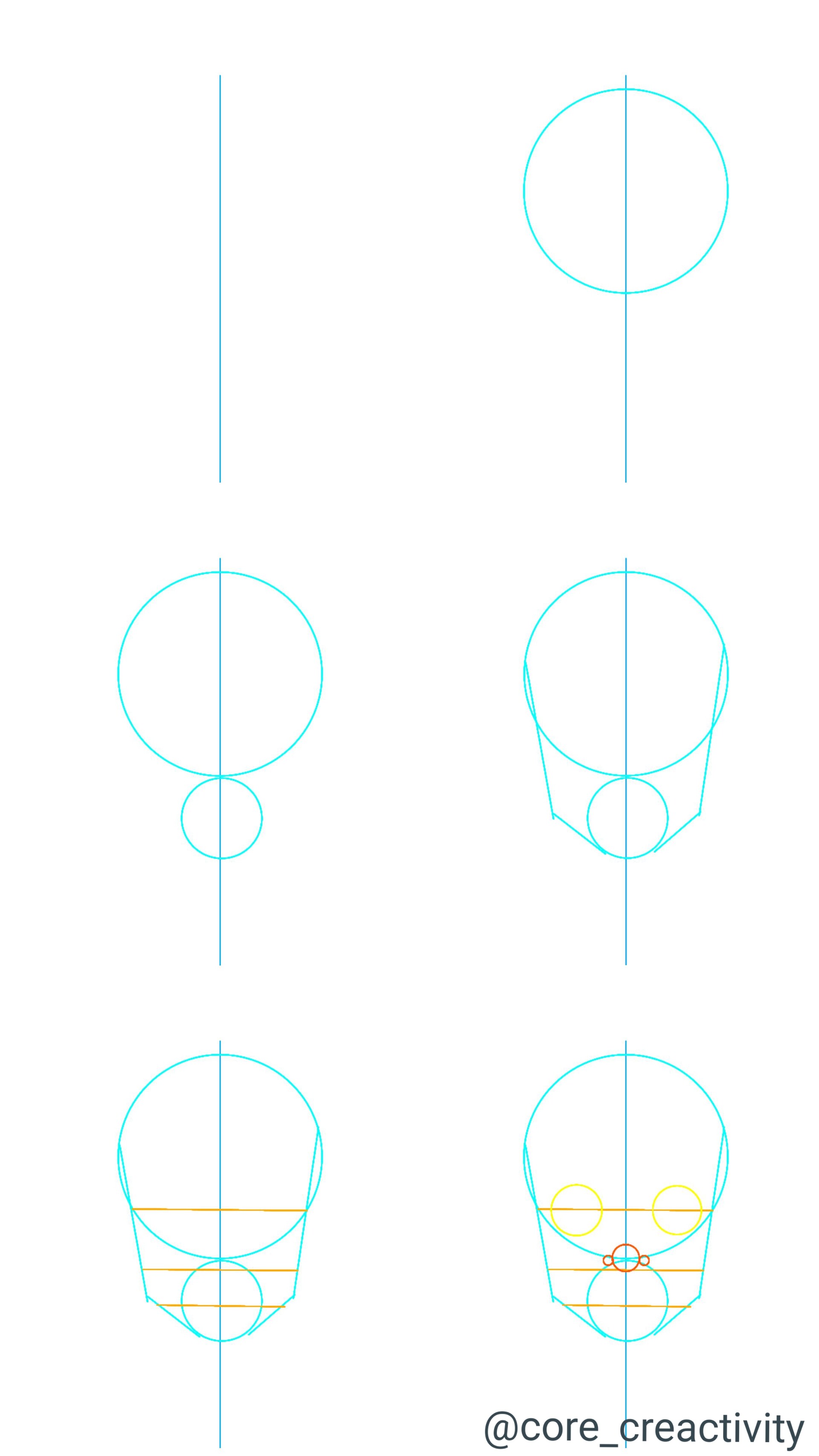how to draw harley quinn face step by step