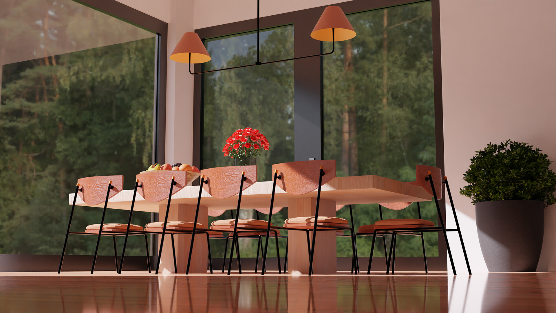 ArtStation - 3d dining table set