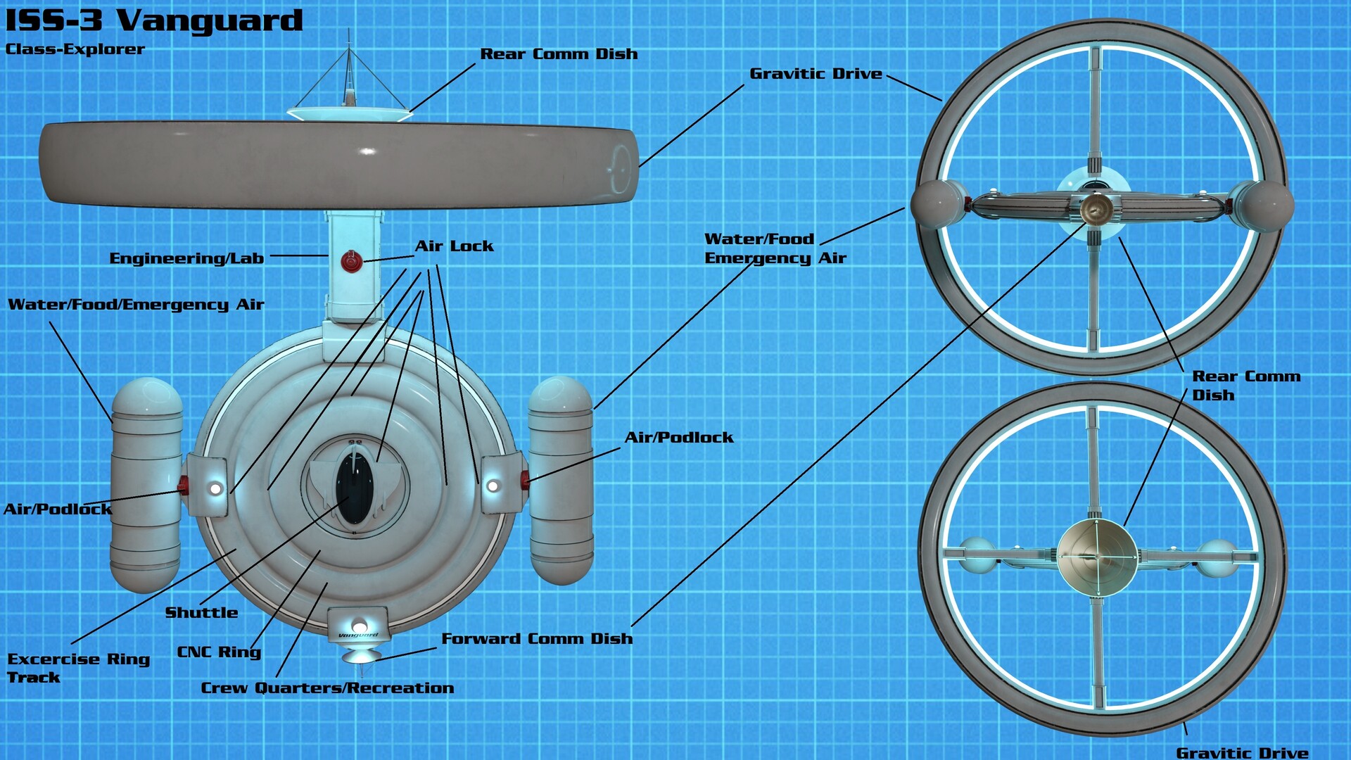 ArtStation - ISS Vanguard Interplanetary Ship Design