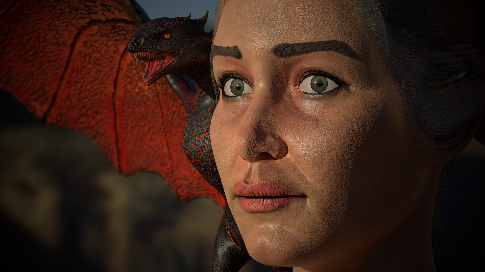 ArtStation - Daenerys targaryen Khaleesi and baby Drogon