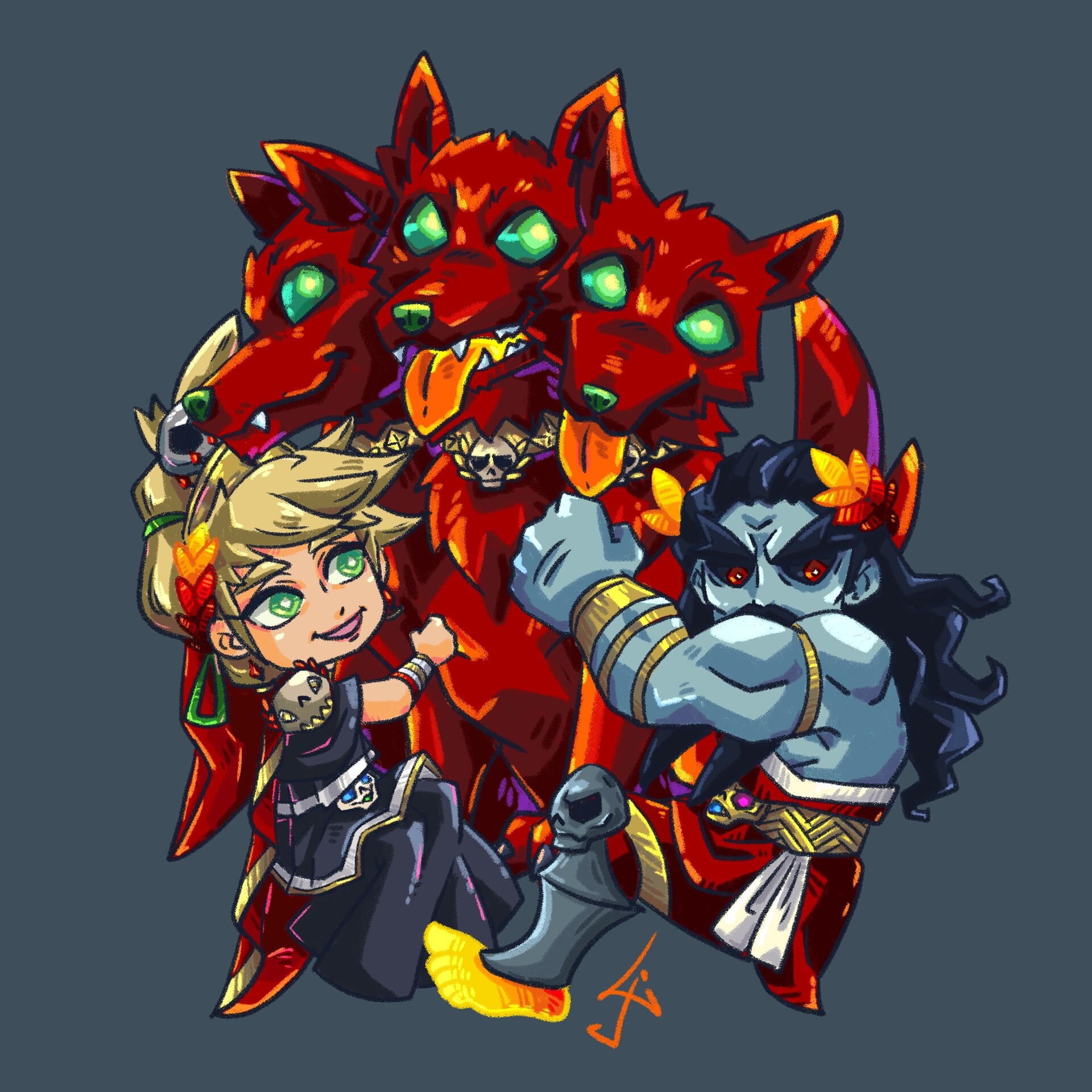 Lorena Jara - Hades Game Chibis Fanart