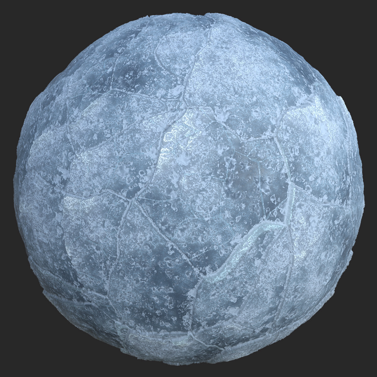 ArtStation - Frozen Icy Surface of Lake or Pond with Cracks and Frost