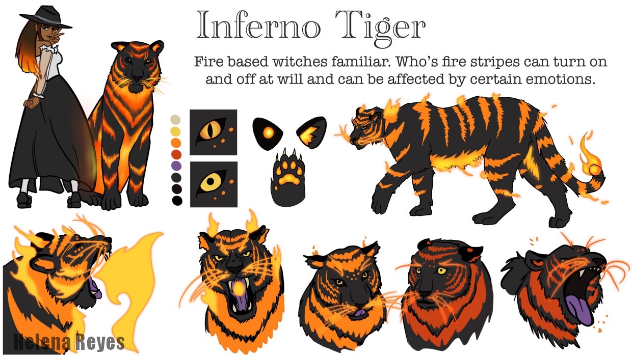 demonic flame tiger