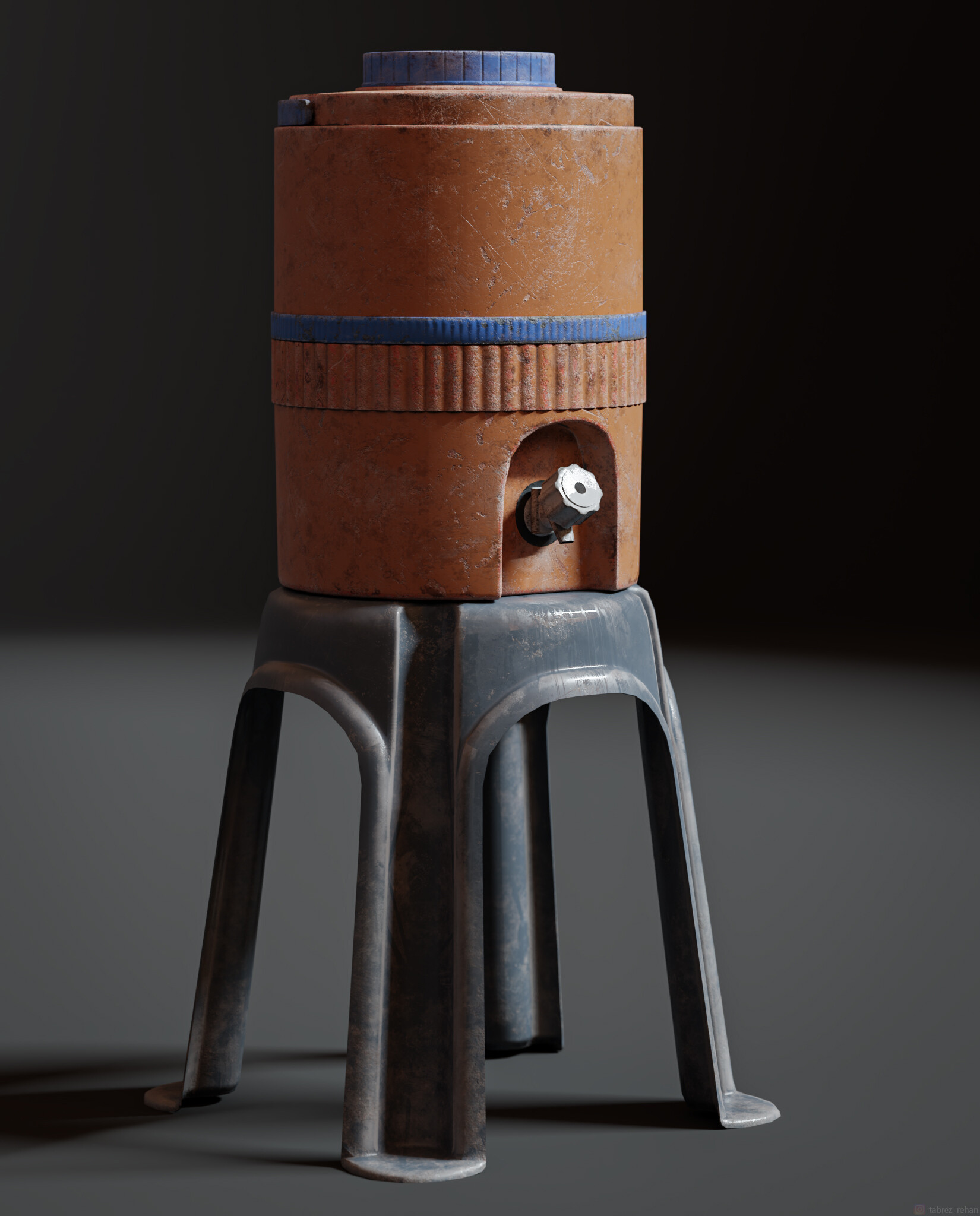 ArtStation - Old Insulated Water Jug (Low Poly)