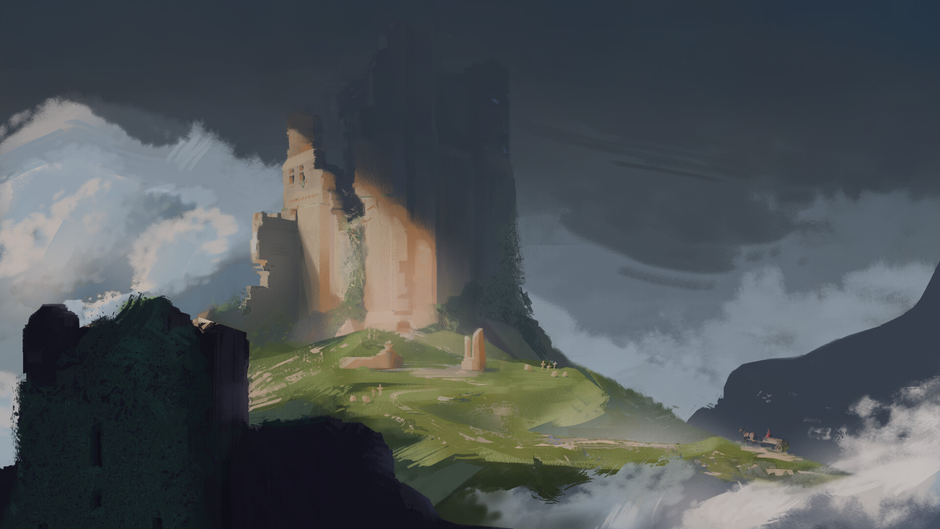 ArtStation - Destroyed Medieval Castle