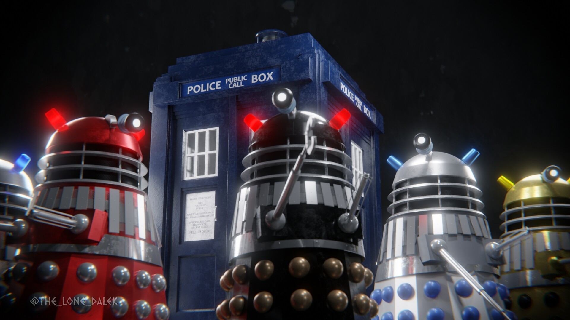 ArtStation - 'Daleks Invasion Earth- 2150AD' TARDIS and Daleks