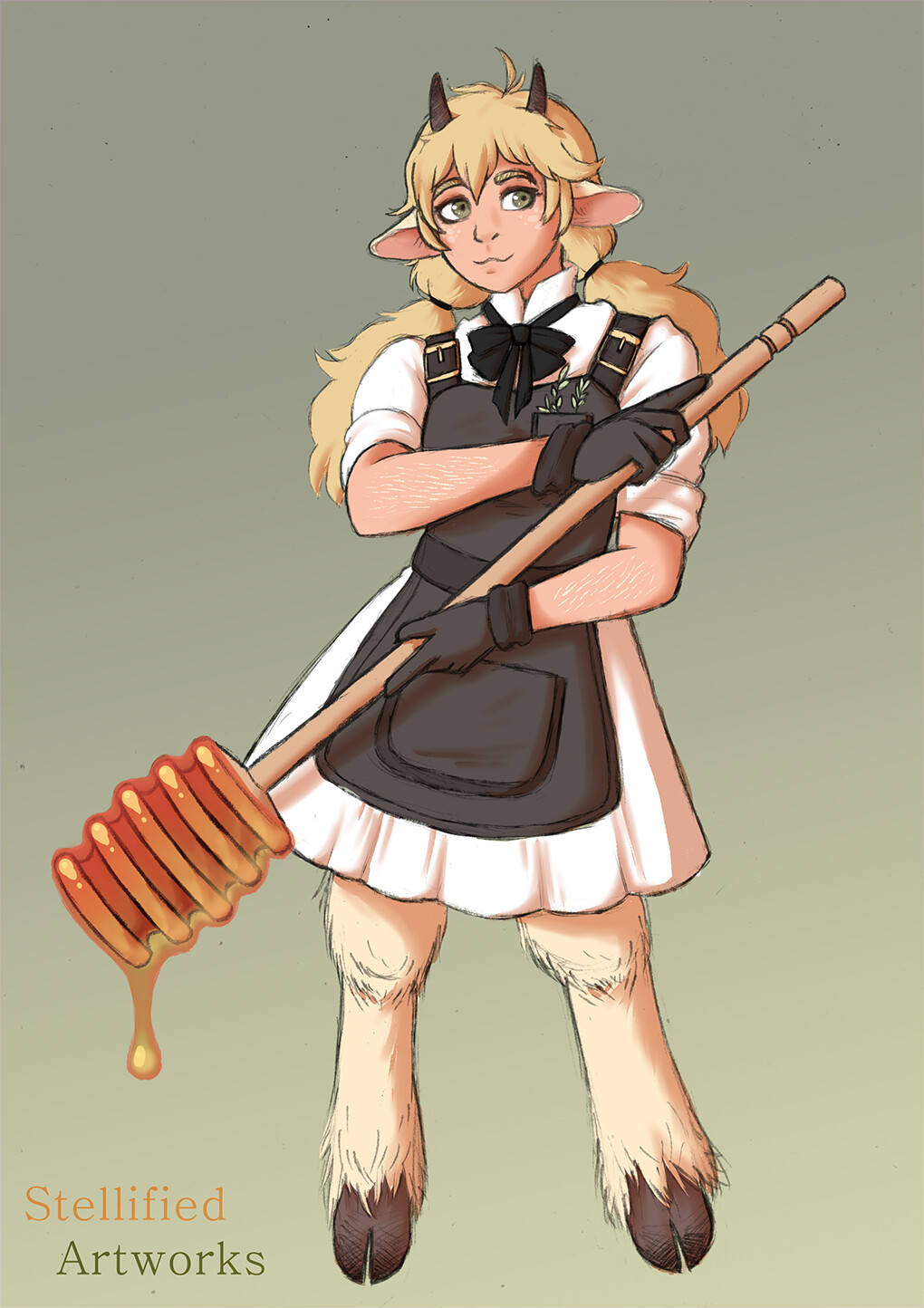 ArtStation - Amber the Beekeeper Satyr
