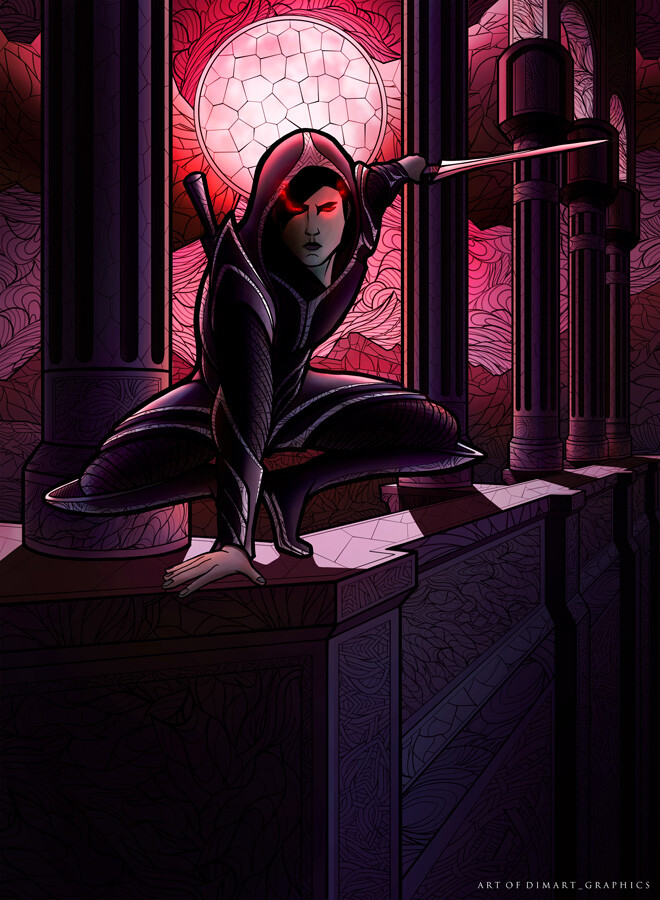 ArtStation - Moon Assassin - color graphics