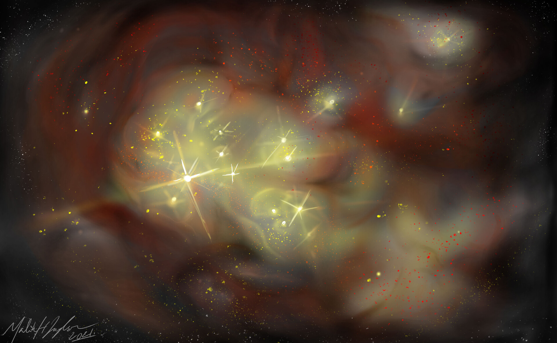 ArtStation - Reflection Nebula aka Nebulae Digi-Painting #1