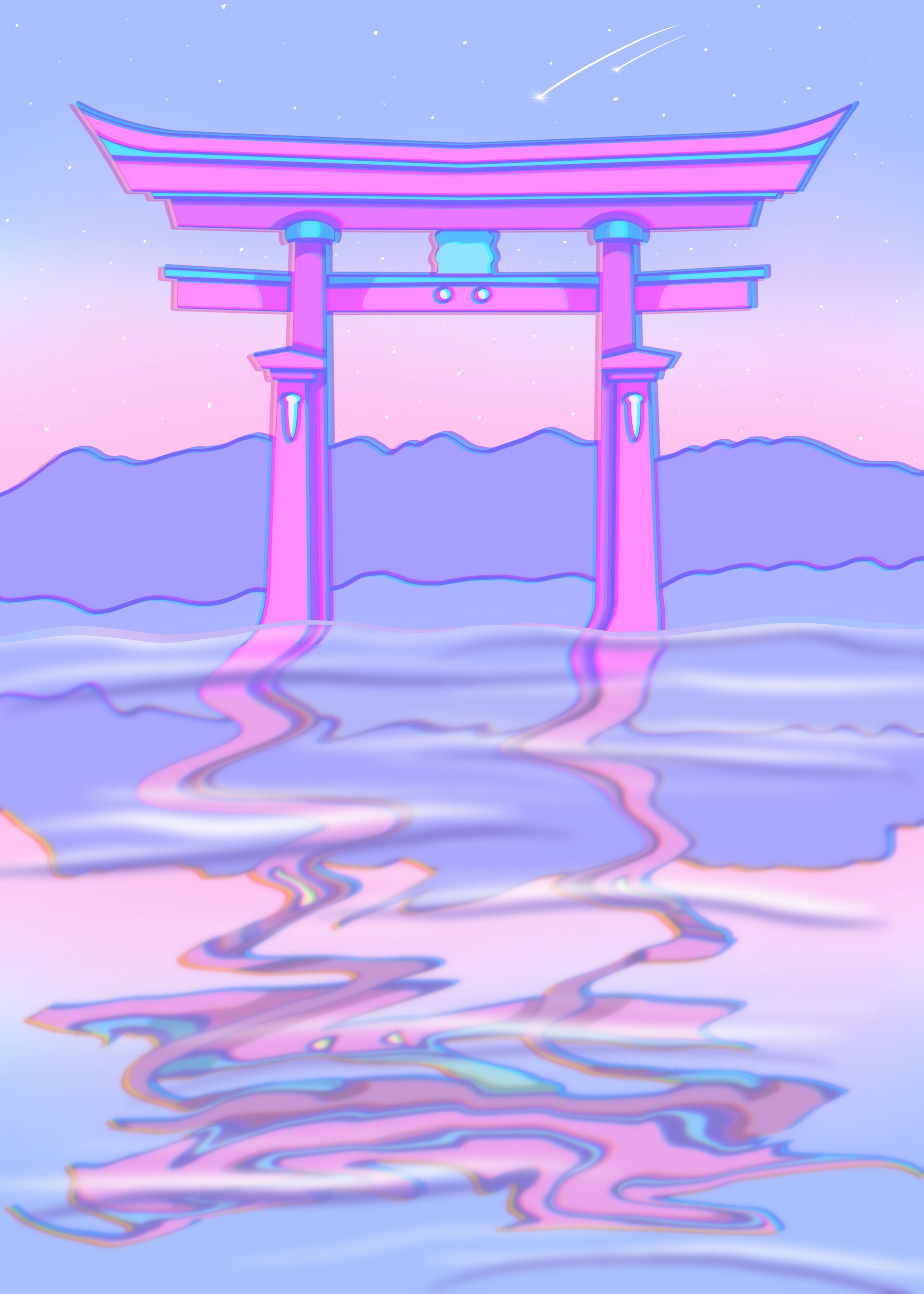 ArtStation - Japanese Arch in Water