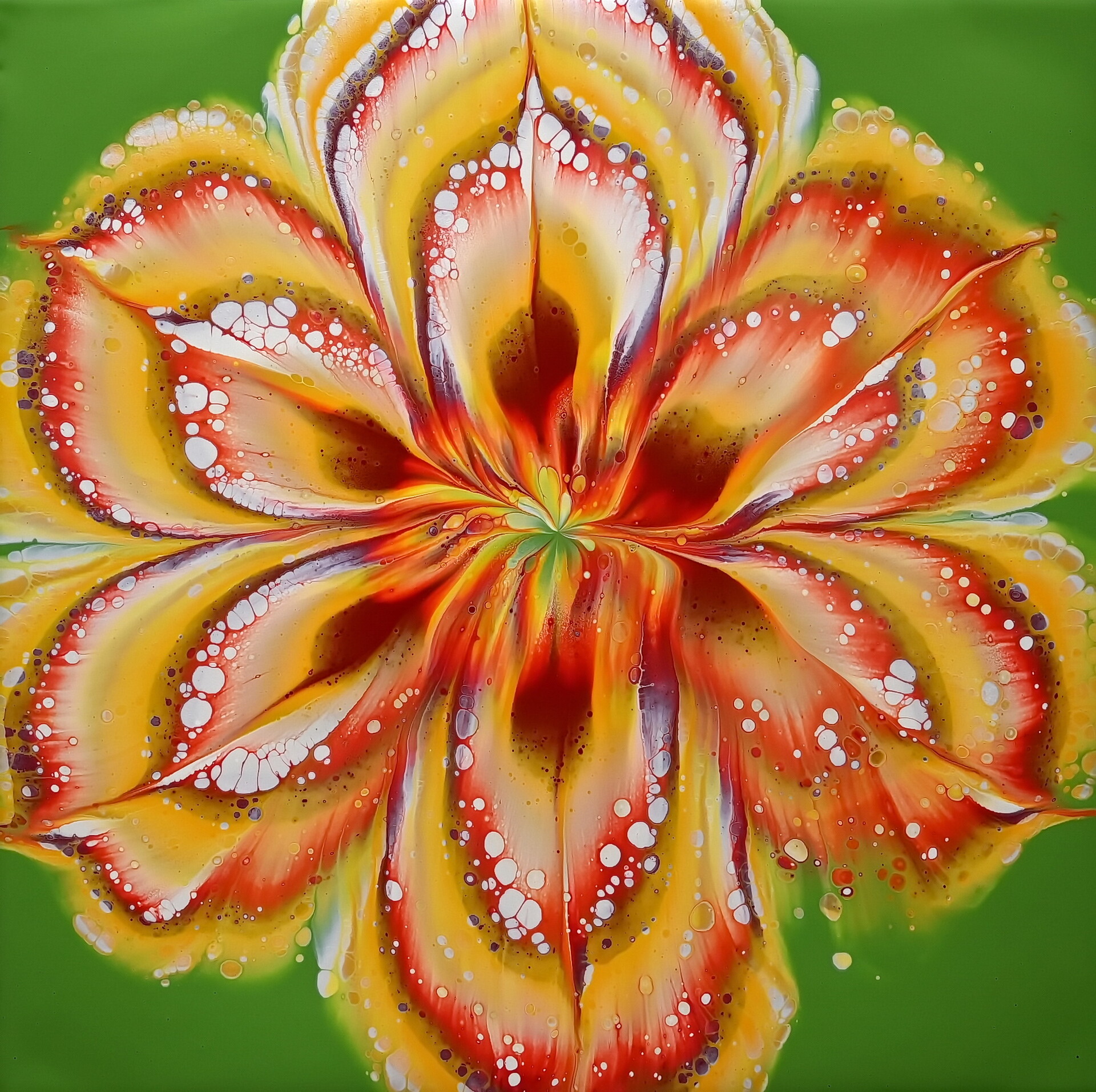 ArtStation - HOW TO paint a FLOWER ~ Acrylic paint, cup and napkin ...