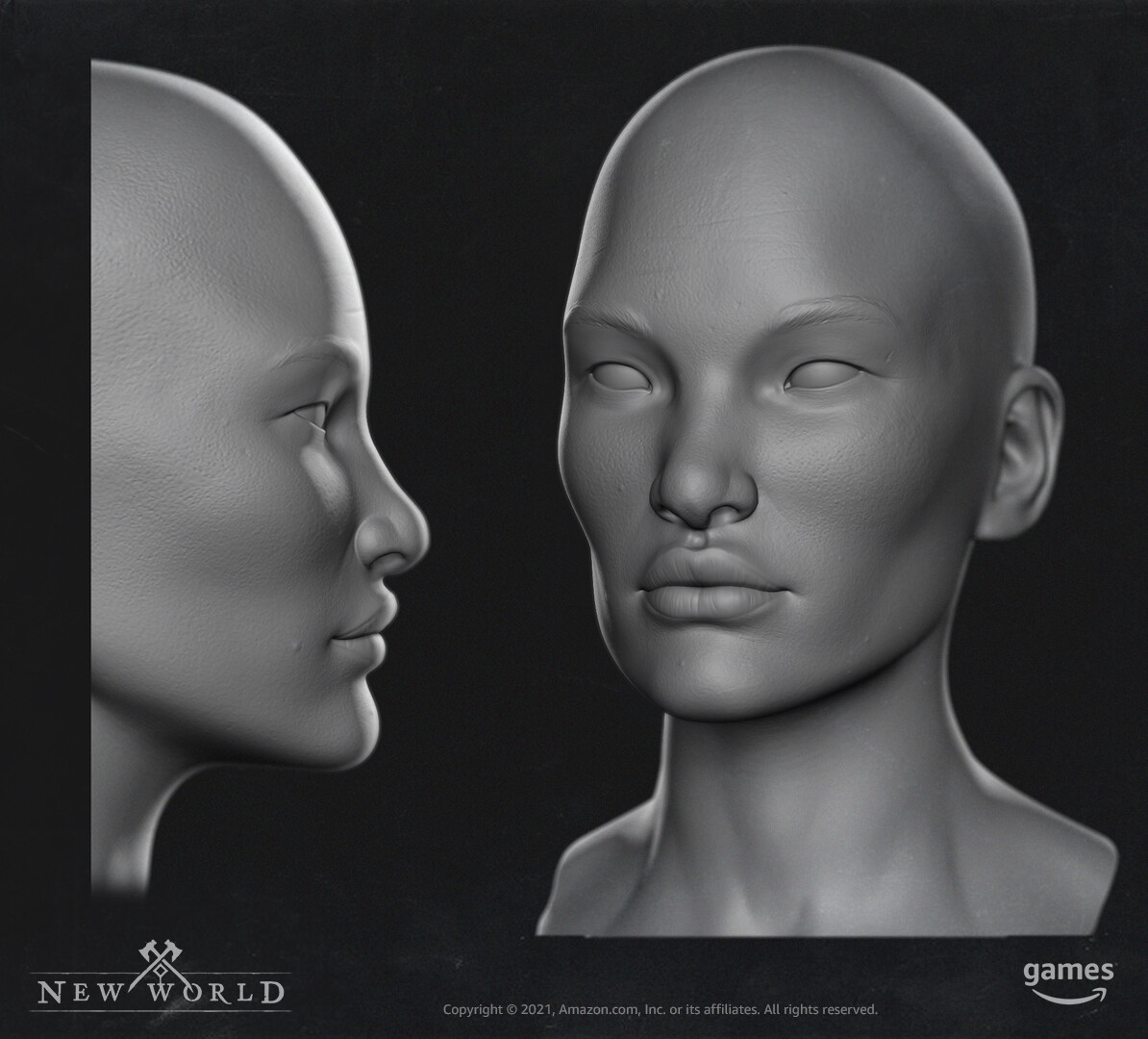 Tyler Stott - New World: Female Face models