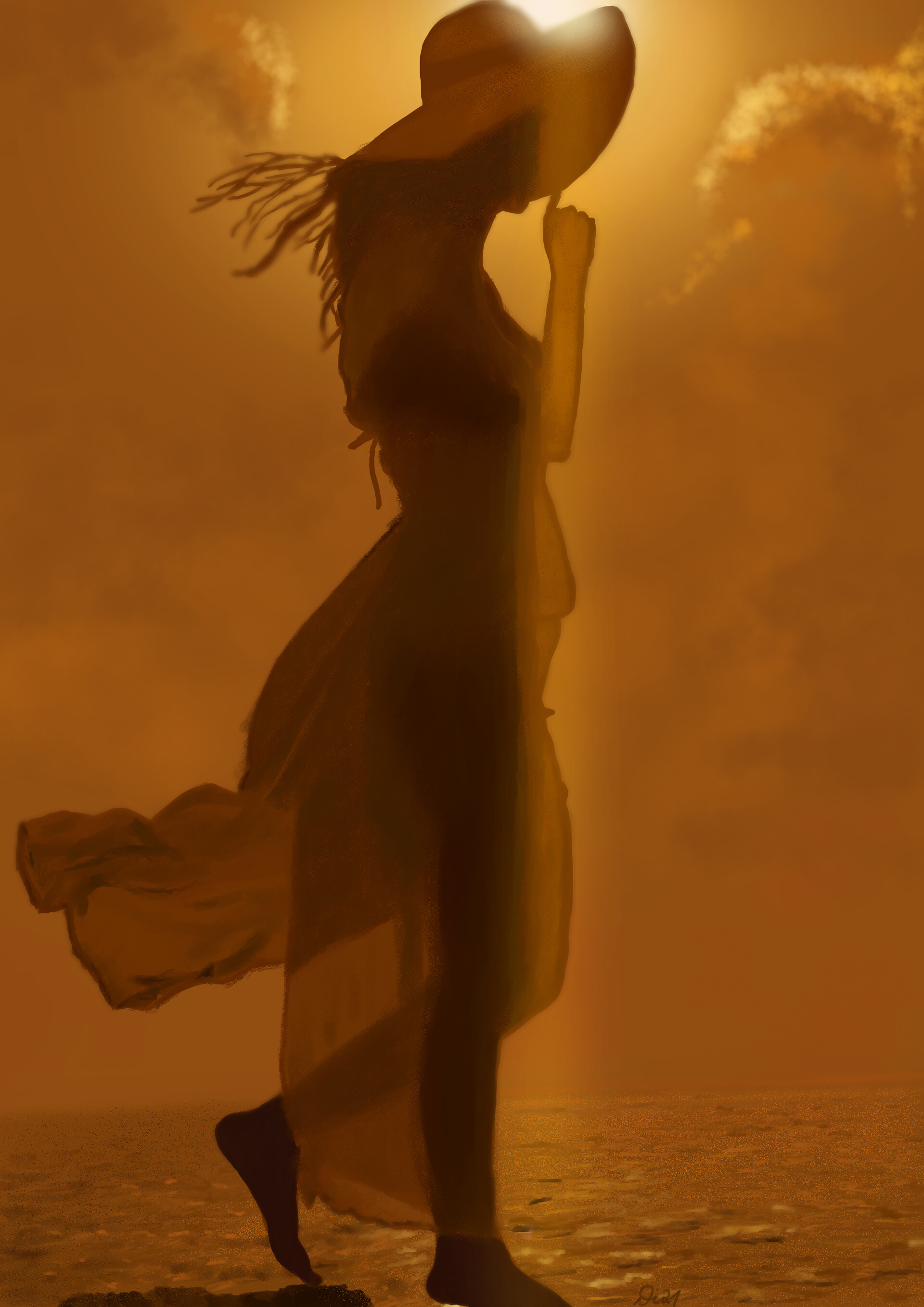 ArtStation - Sunset Angel