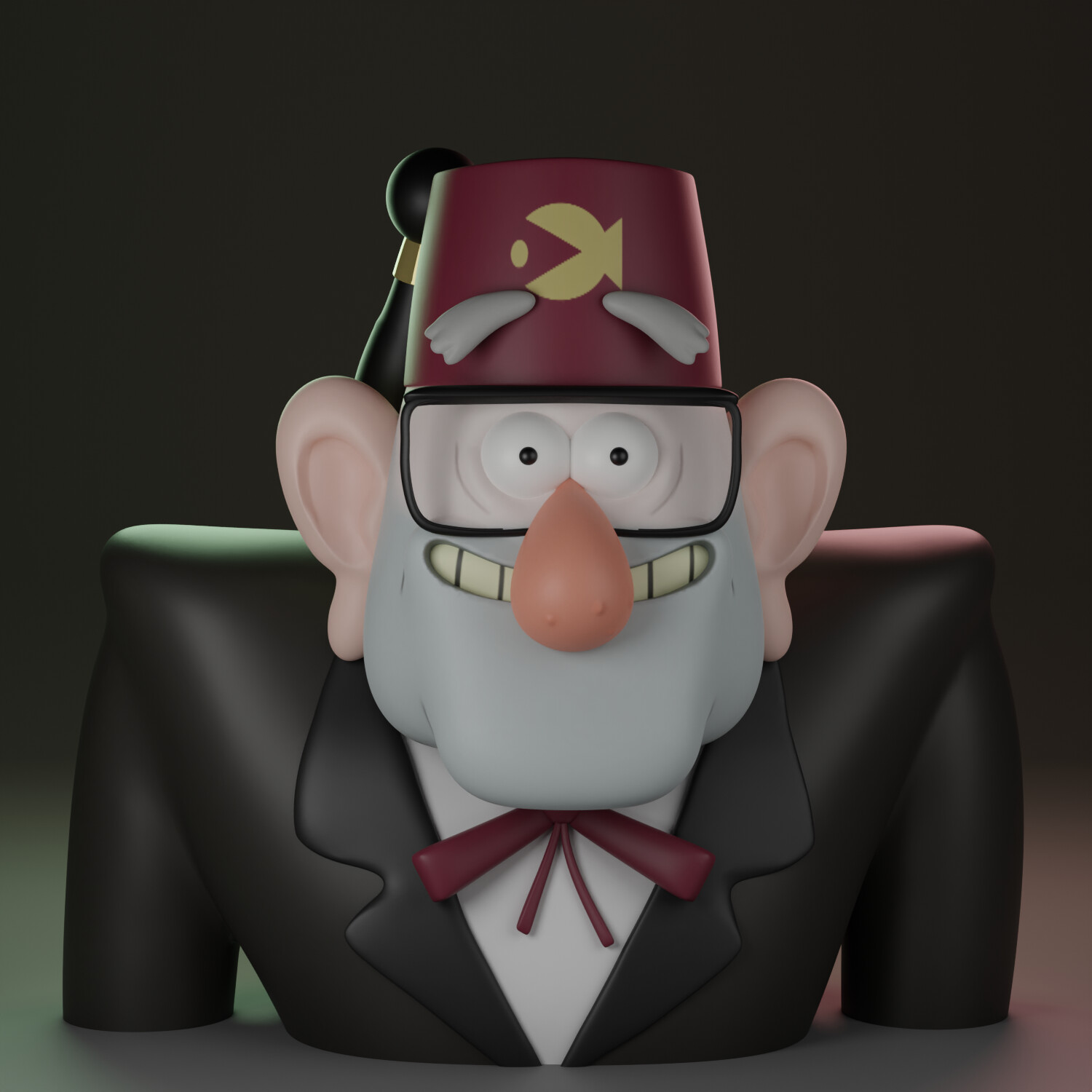 Sami Habib - Day 11 of Sculptober! Grunkle Stan from Gravity Falls