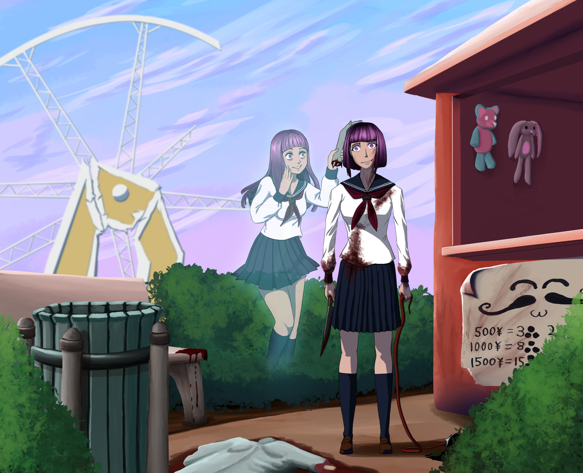 ArtStation - Spoopy anime thing (Ghost girl done my Moaismore)