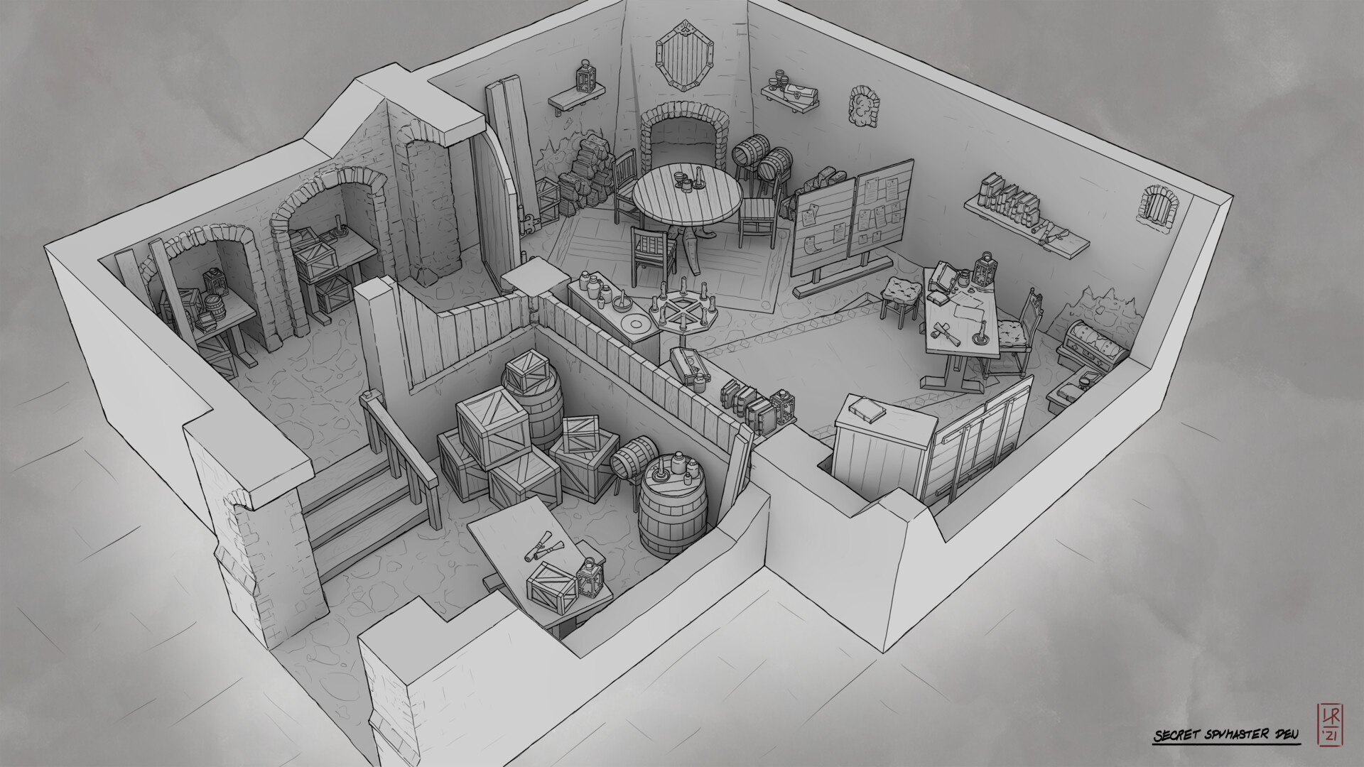 ArtStation - Secret Spymaster Den