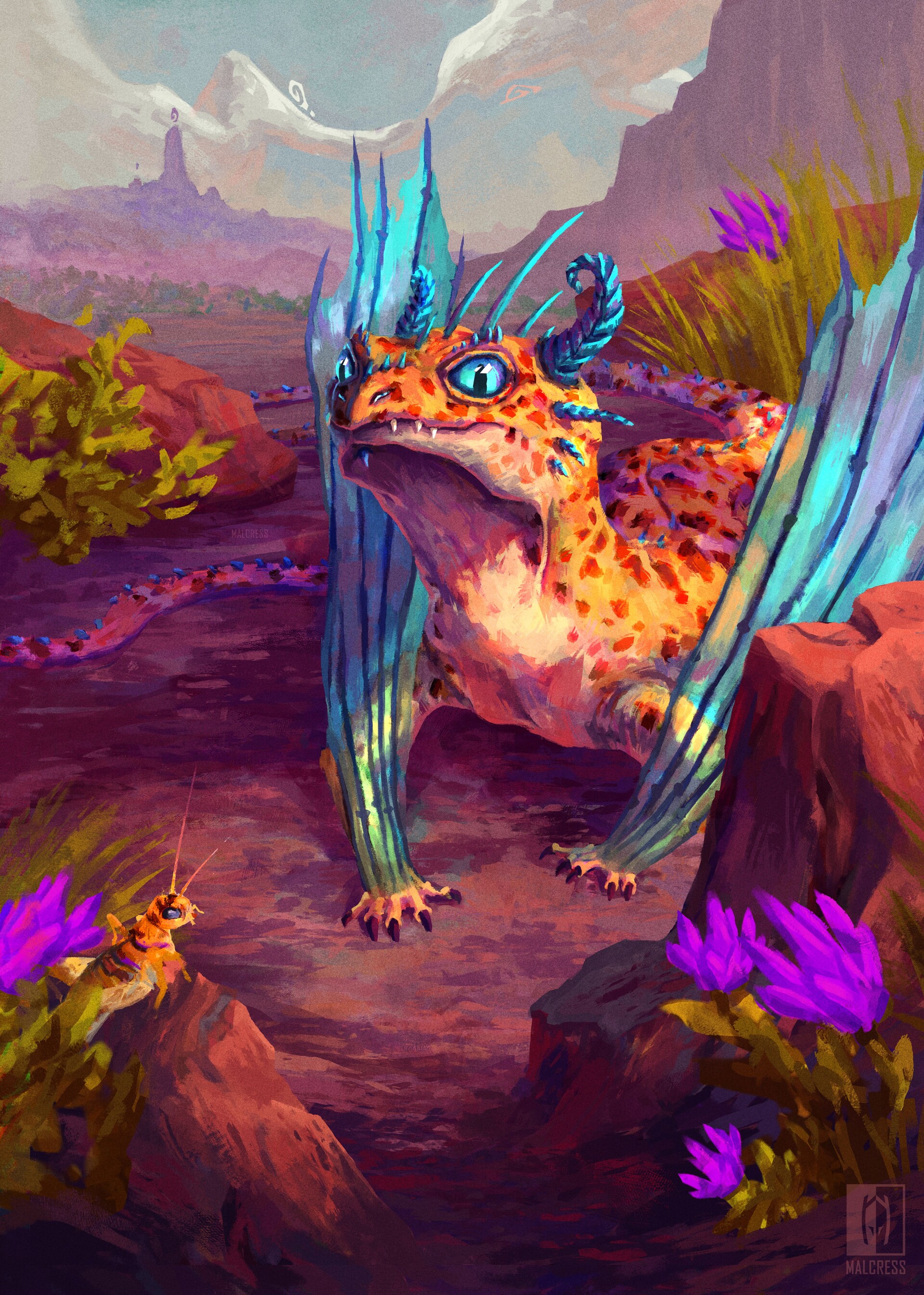 ArtStation - Gecko Dragon (Illustration For Dragon Calendar 2022)