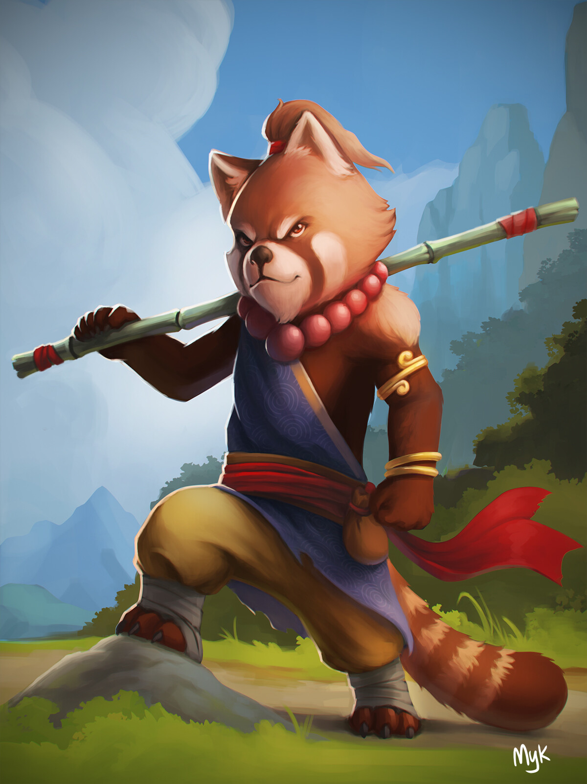 ArtStation - Red Panda Monk