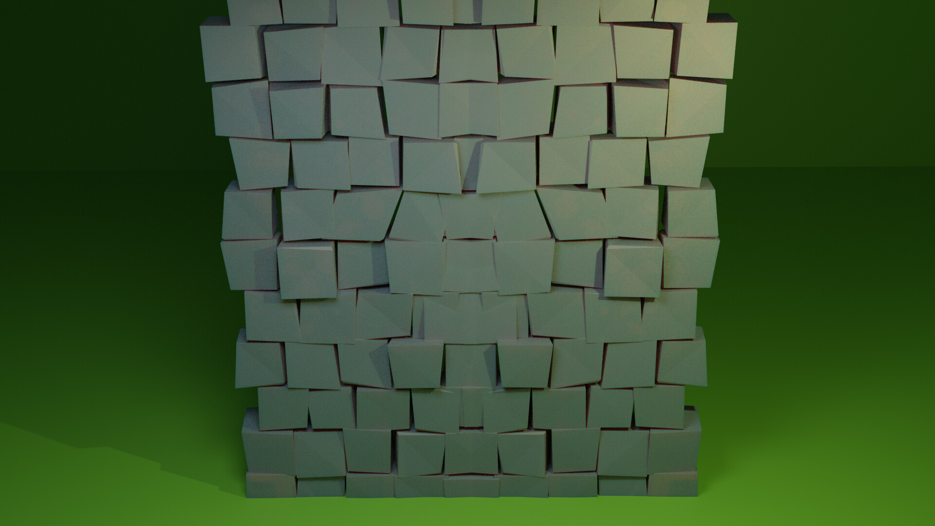 ArtStation - low polly brick wall 3d