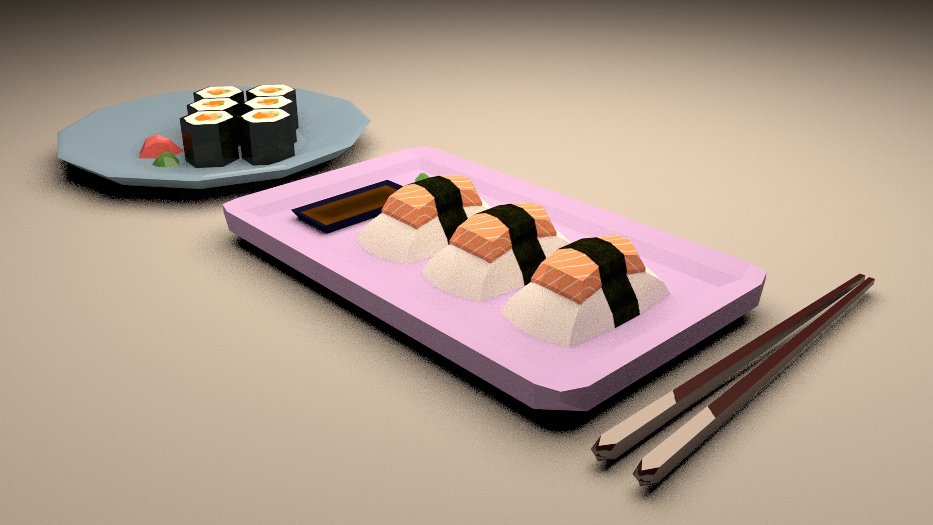 ArtStation - Low-Poly Sushi