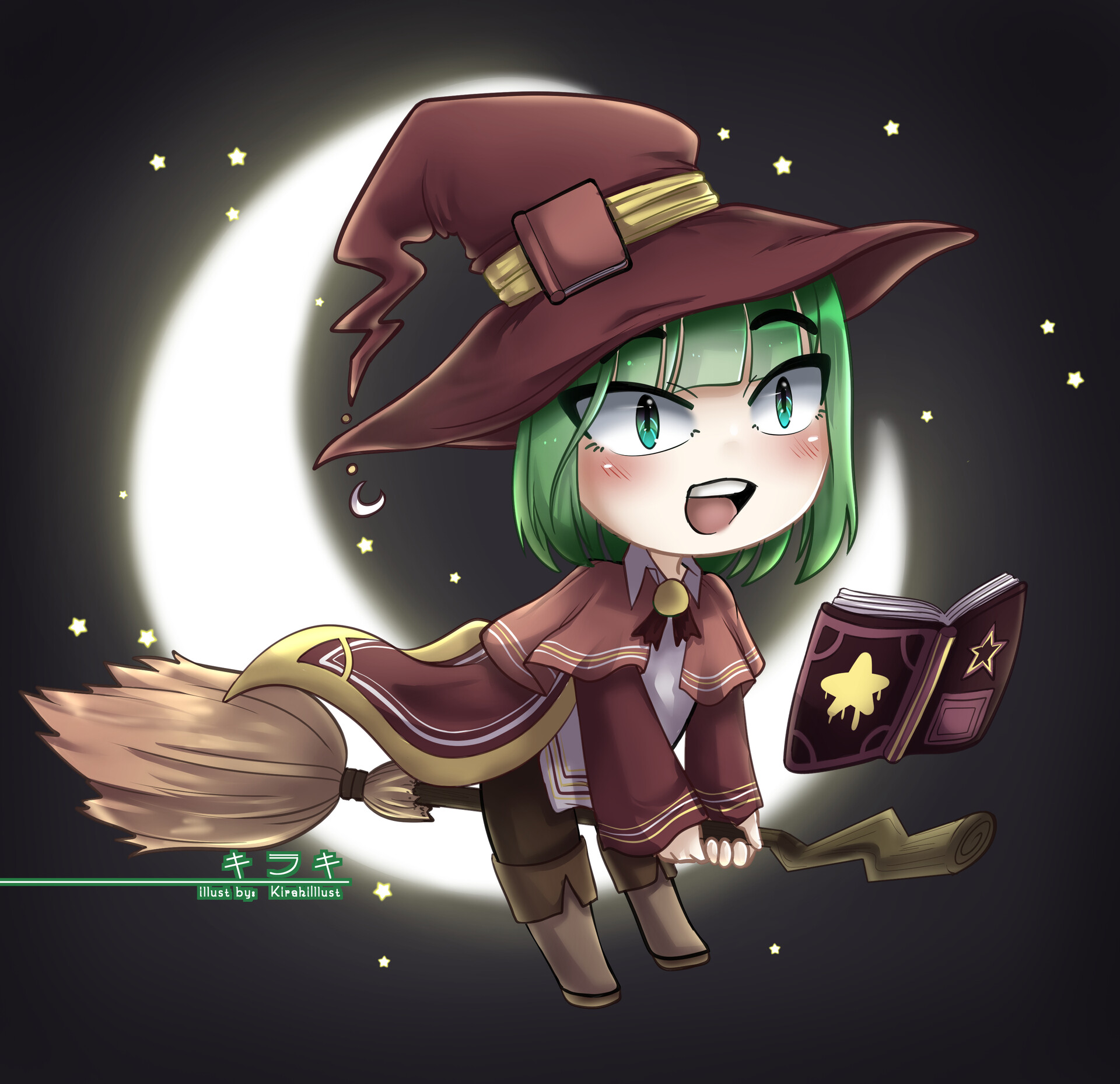 ArtStation - Chibi Witch Hideko | Halloween YCH