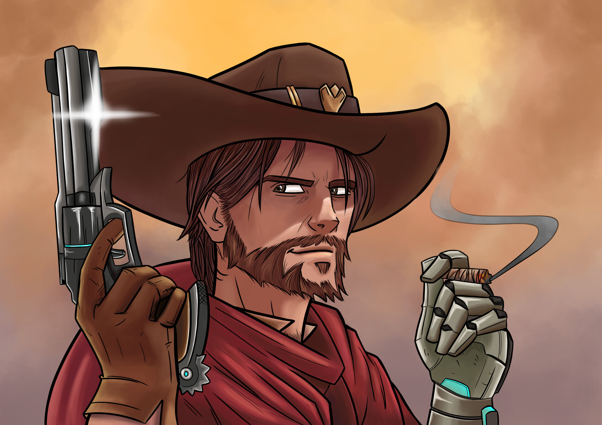 how to draw mccree from overwatch