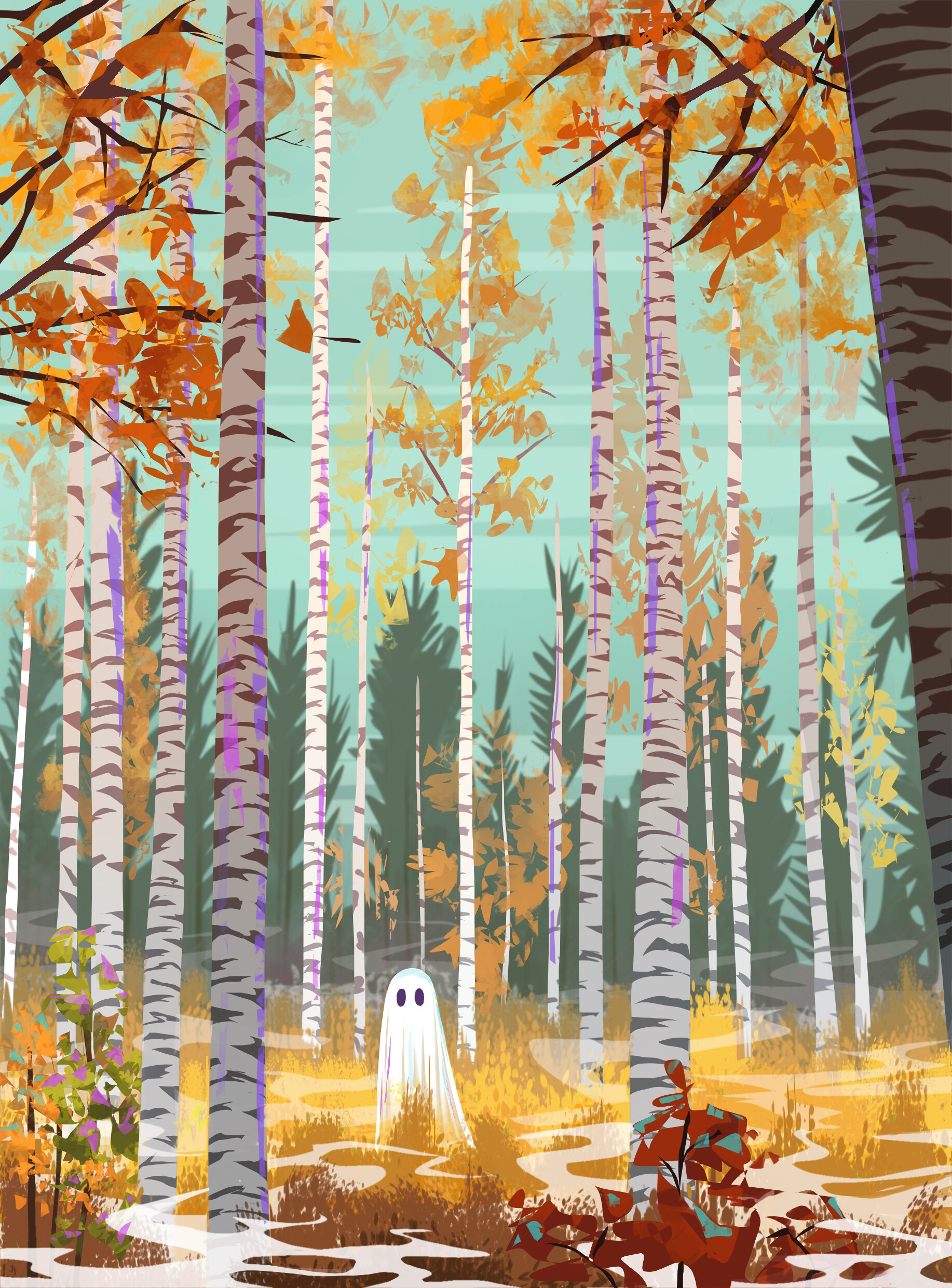 ArtStation - Little ghost´s forest