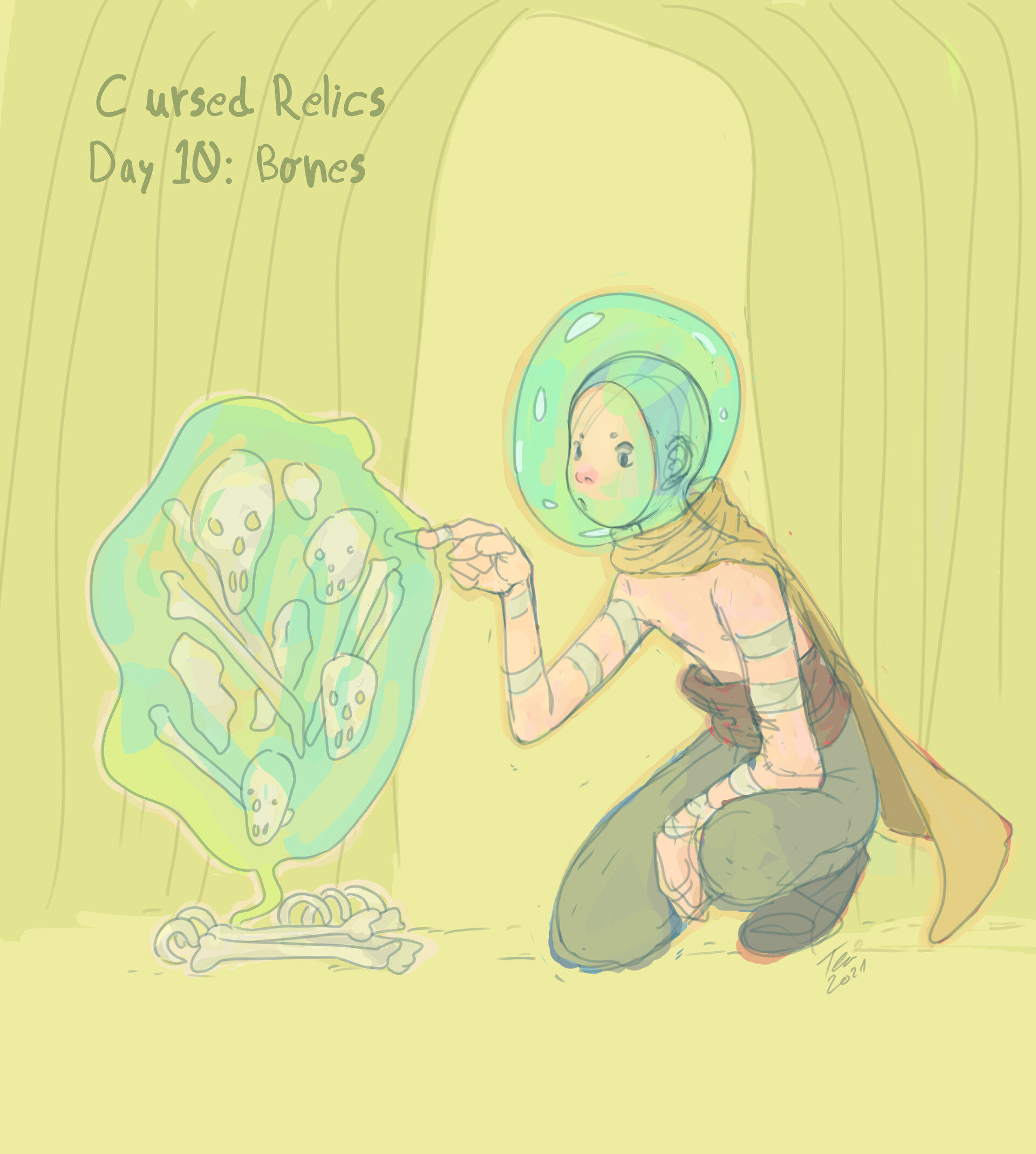 ArtStation - Cursed Relics Day 10 - Bones