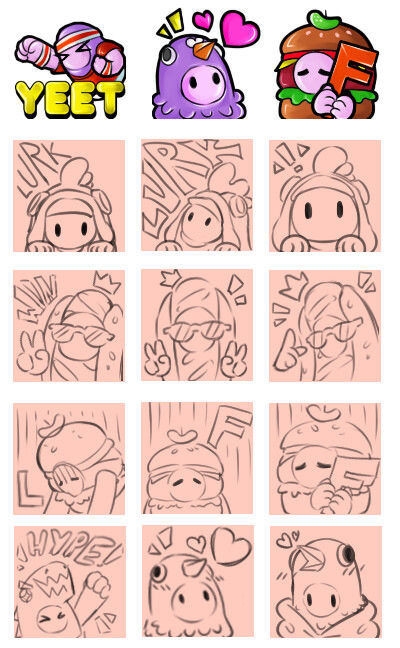 ArtStation - Fall guys twitch emote work