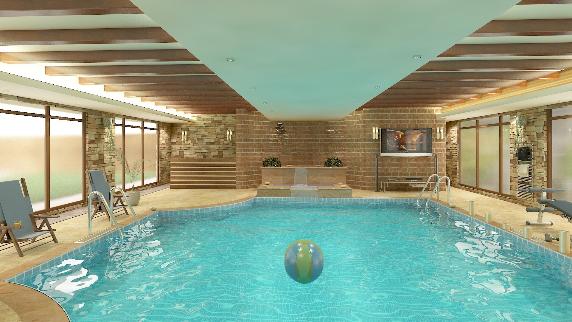 CG Artist and Fashion Creator - 3D Interior Swimming Pool
