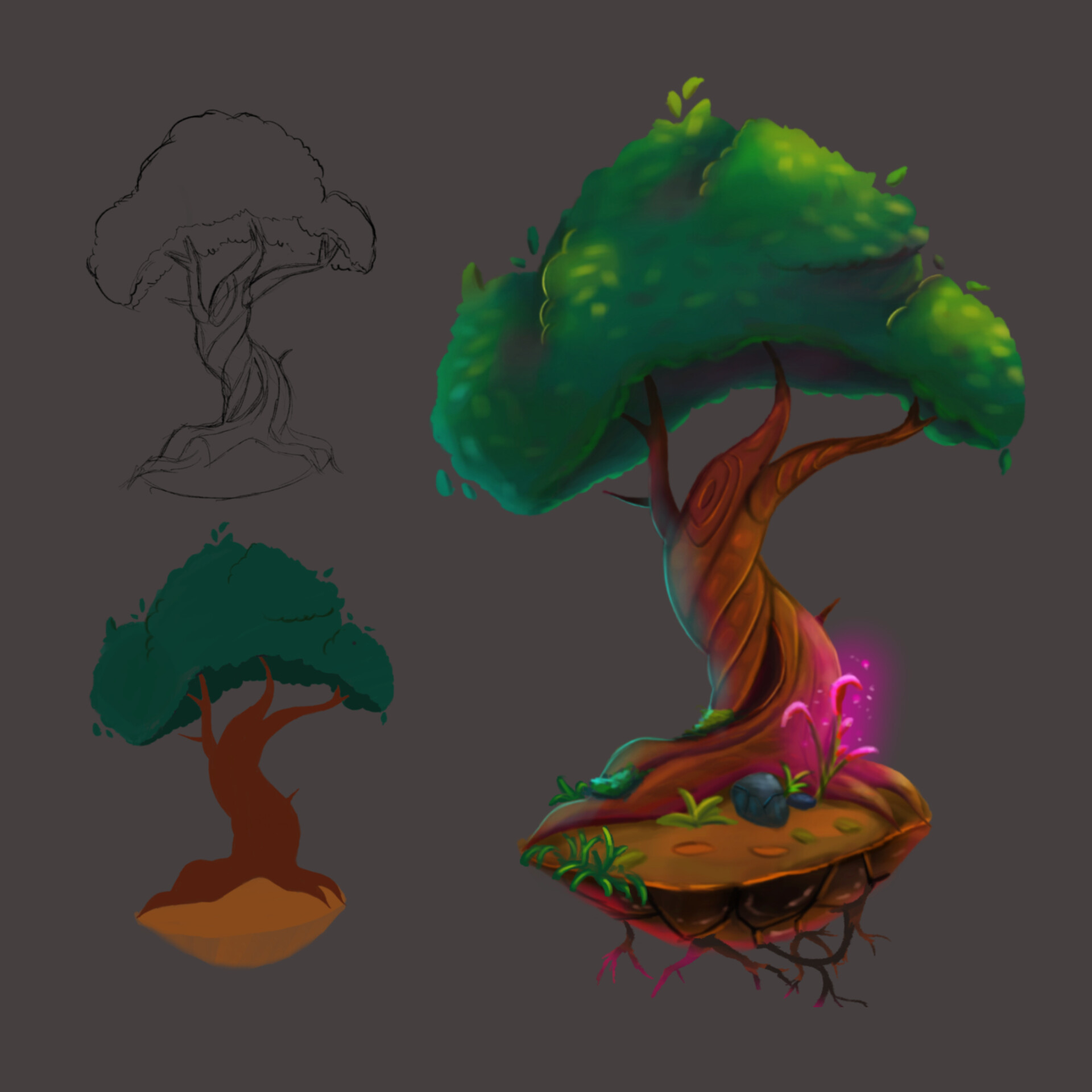 ArtStation - Digital tree painting