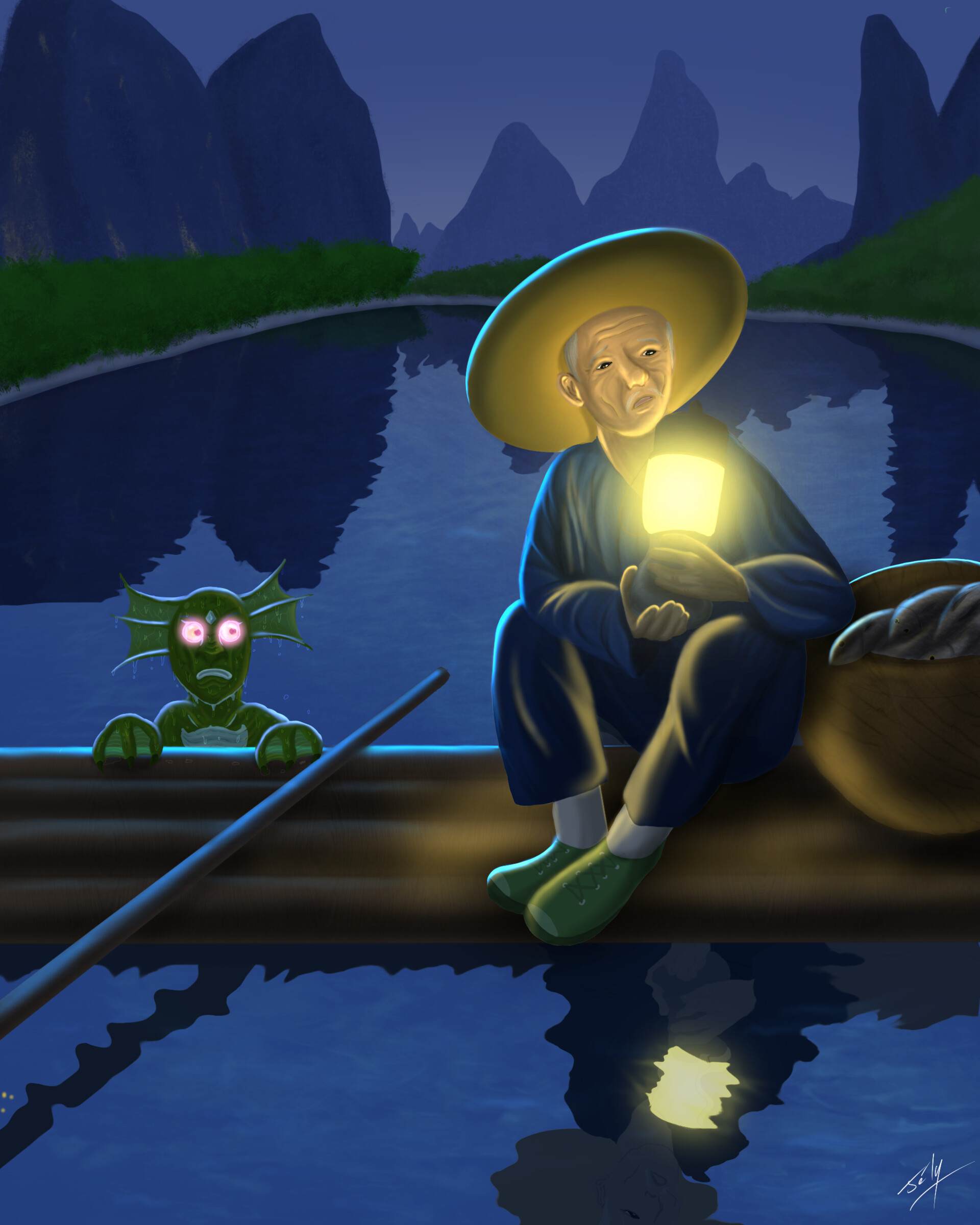 ArtStation - The lake monster