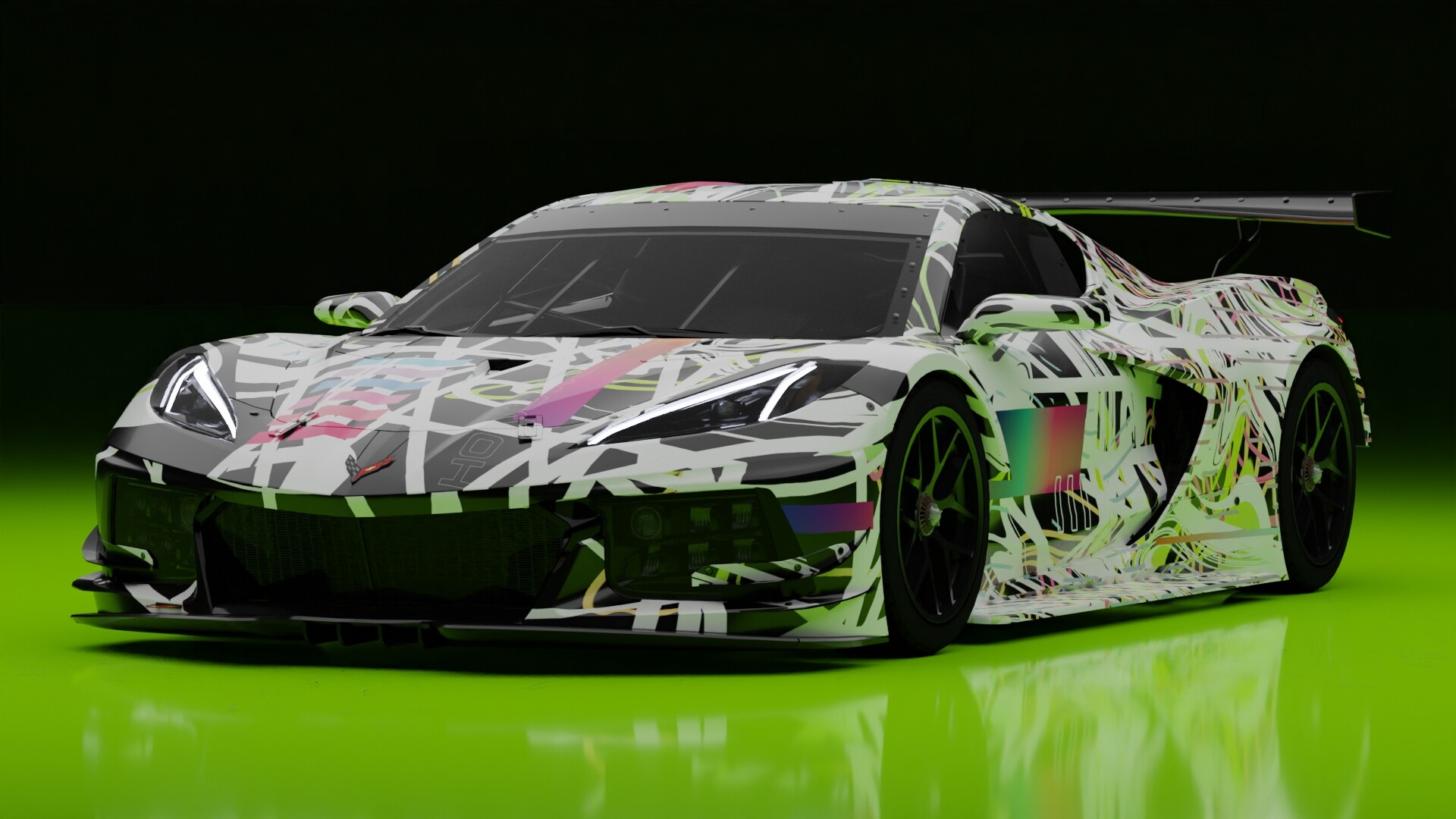ArtStation - Chevorlet C8R Abstract livery 2