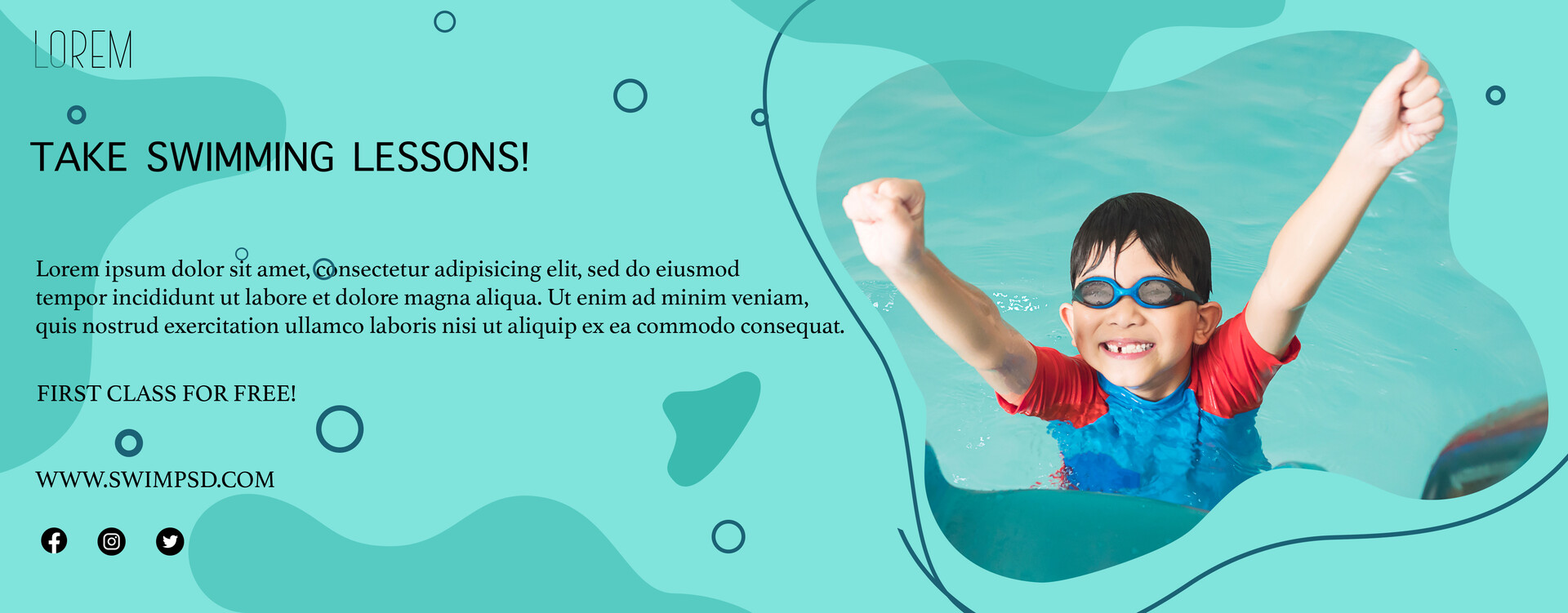 ArtStation - Swimming lessons banner