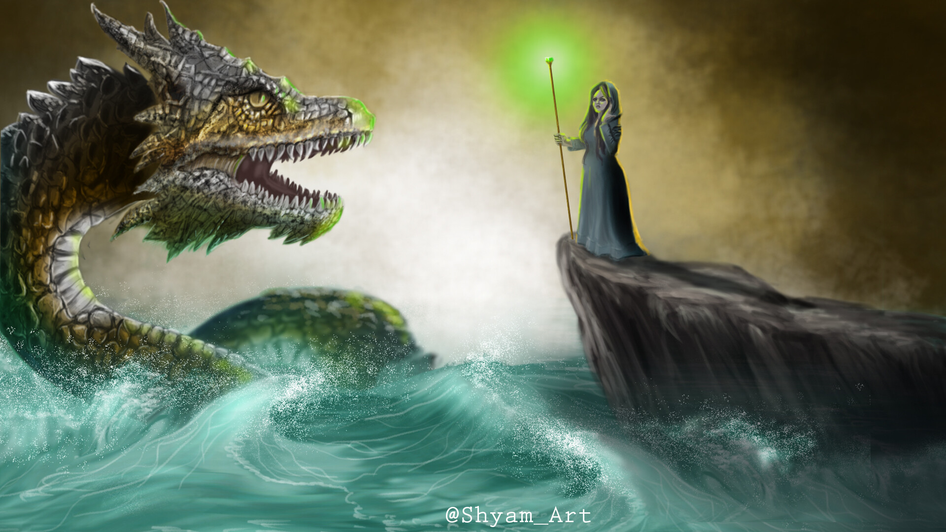 ArtStation - Dragon with lady