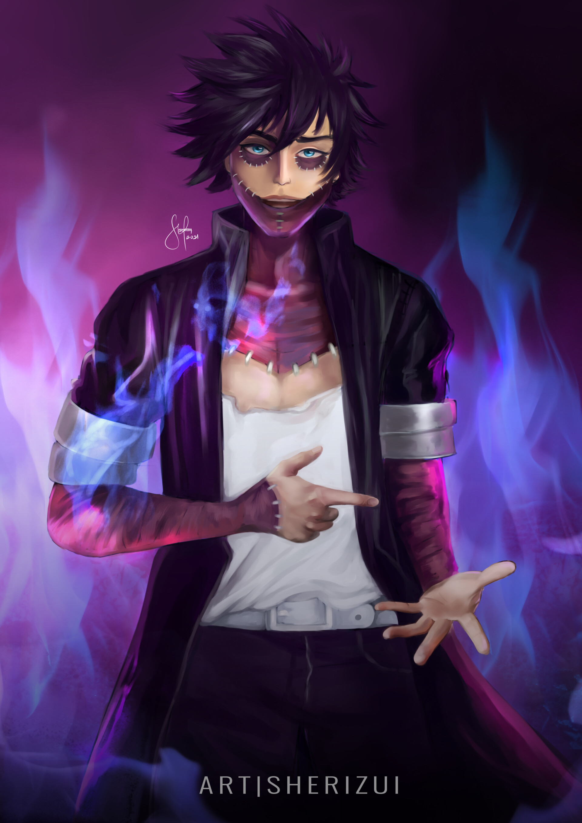 ArtStation - Dabi from BNHA Commission