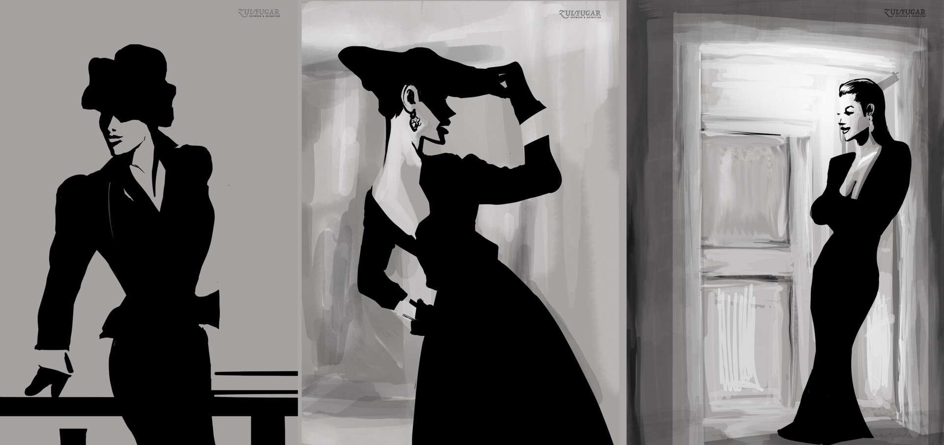 ArtStation - Noir moody studies