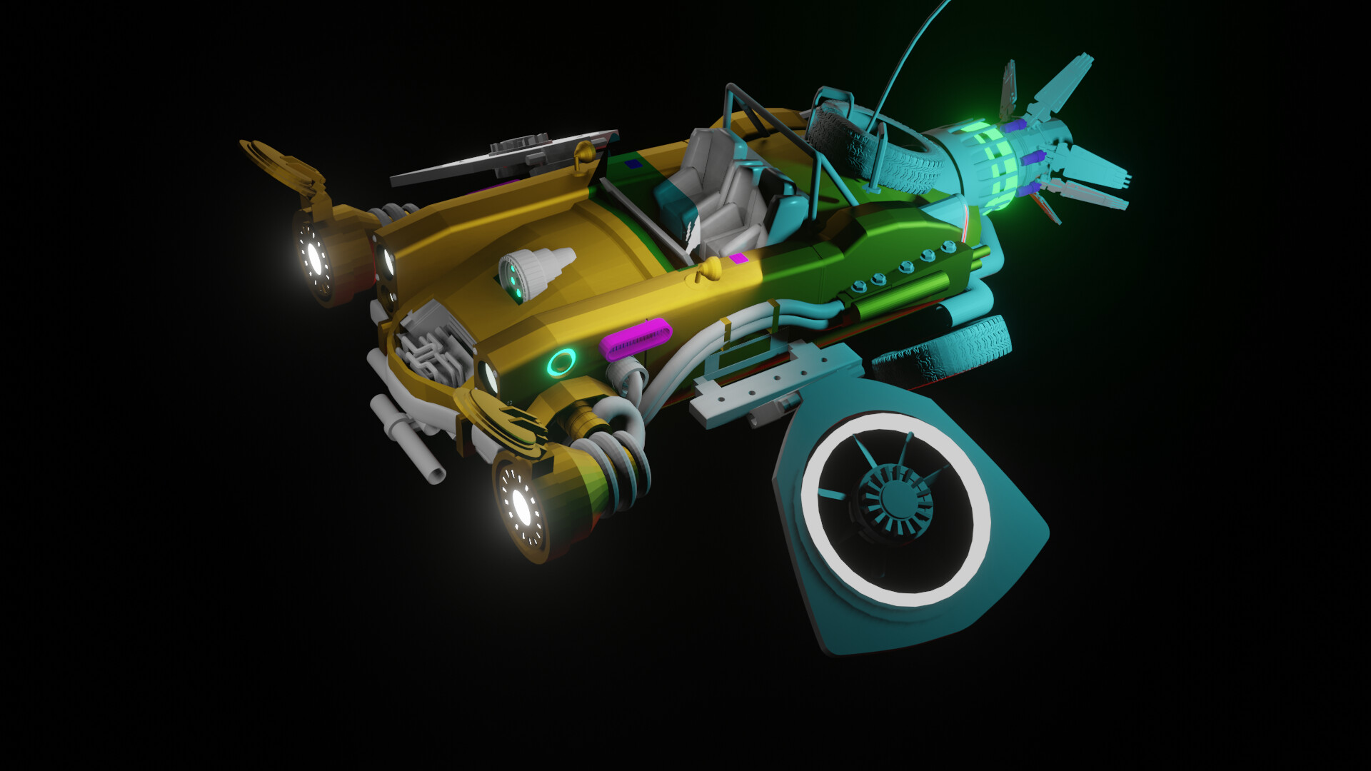 ArtStation - FLYING CAR in process.