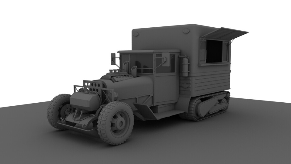 ArtStation - Dieselpunk truck druft