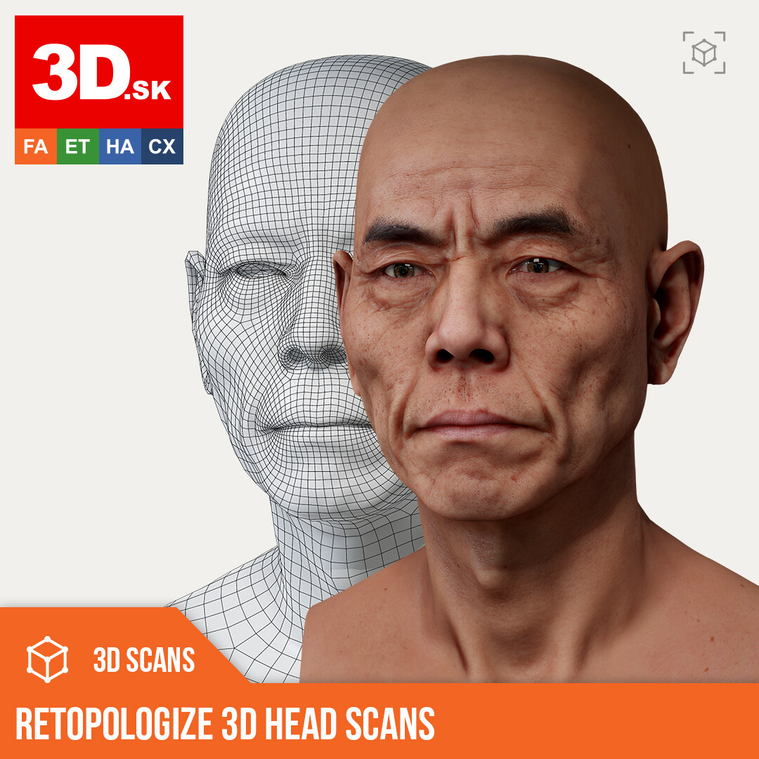 ArtStation - Retopologize 3D Head Scans