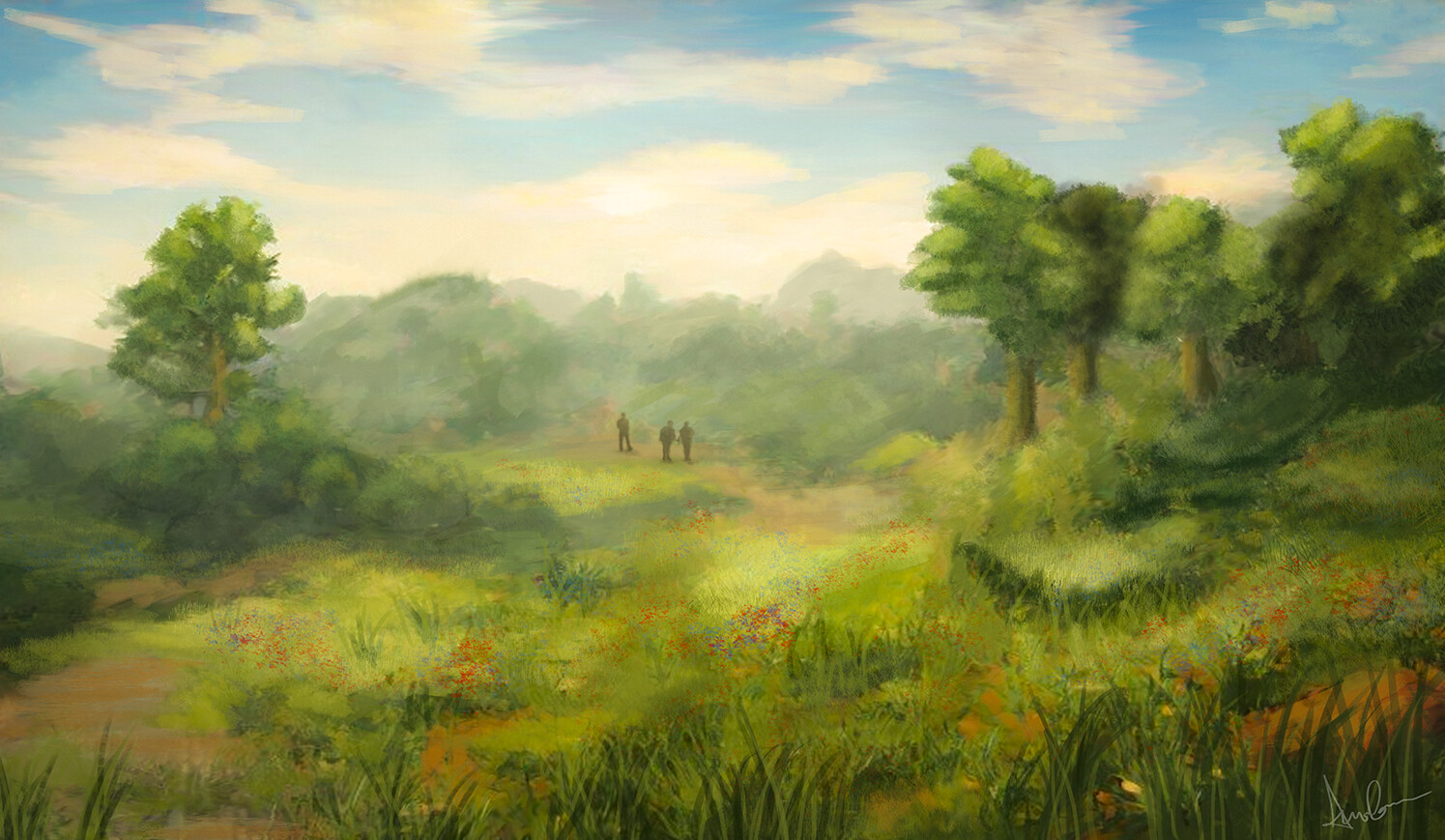 ArtStation - Taking a Walk Through the Lush Countryside - Concept Art