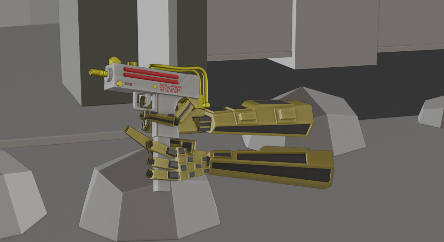 ArtStation - PTR kyborg reload MAC-11 on space station