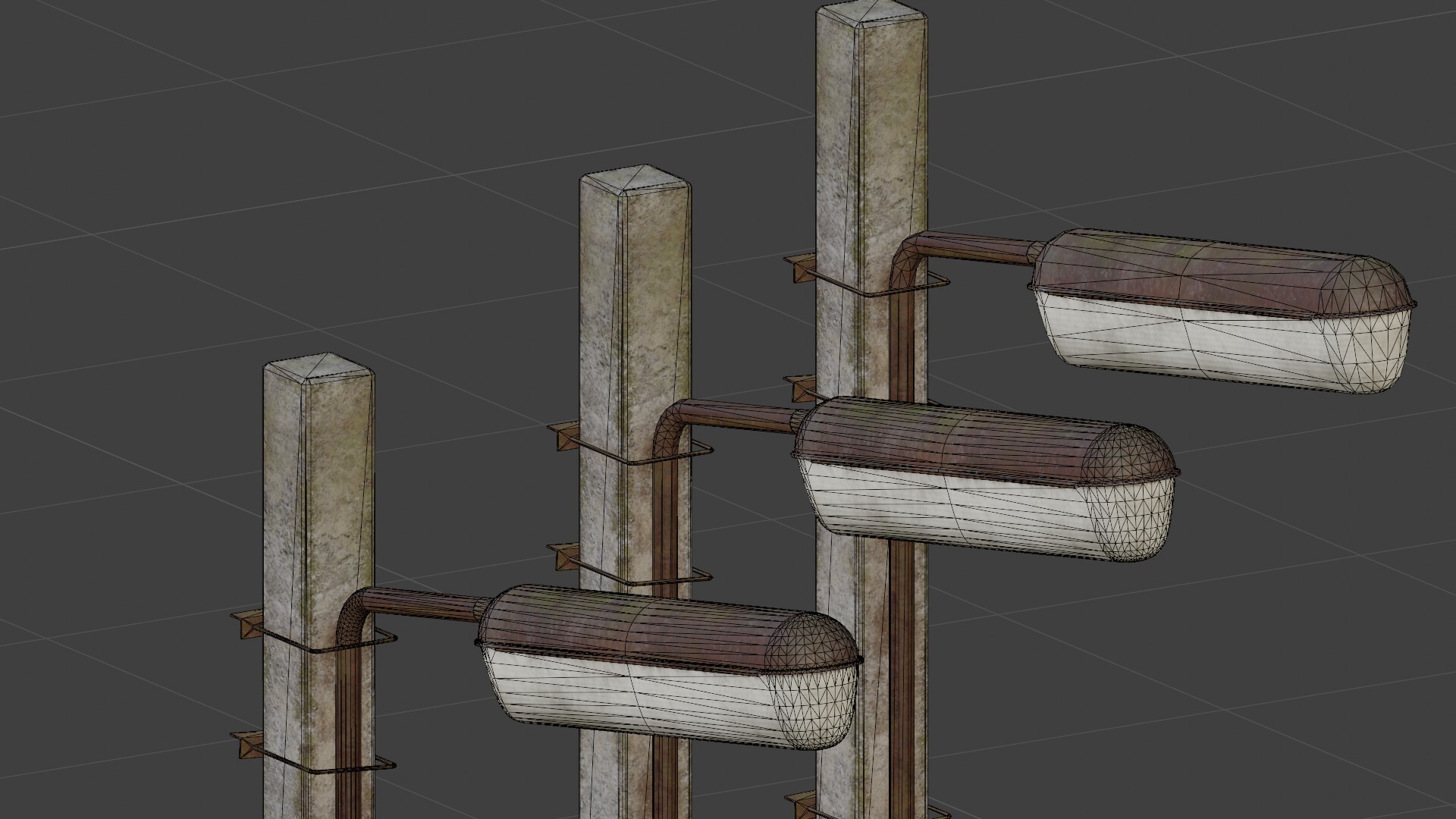 Isolated Soul Studio - Old worn streetlight from the soviet era