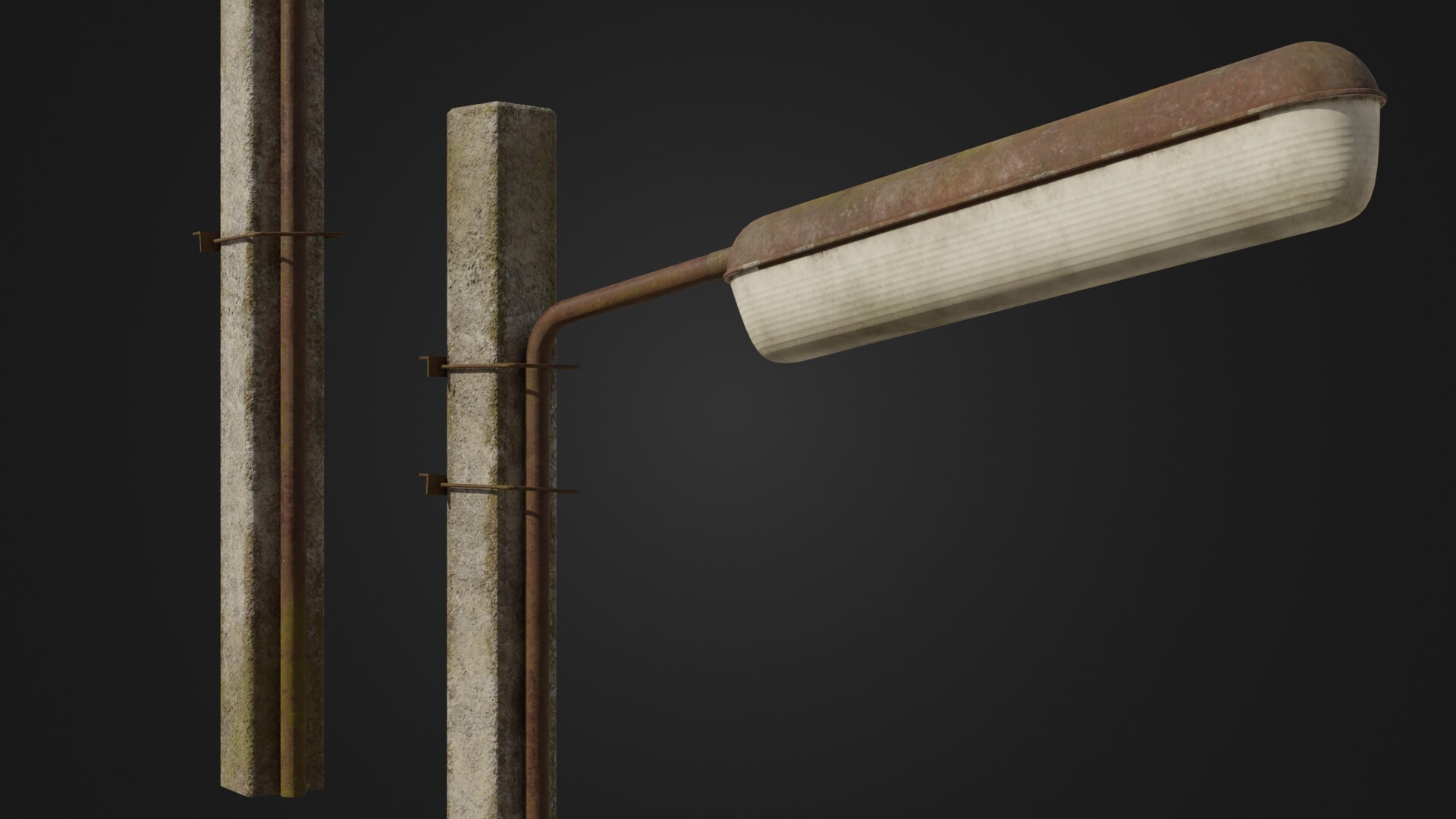 ArtStation - Old worn streetlight from the soviet era