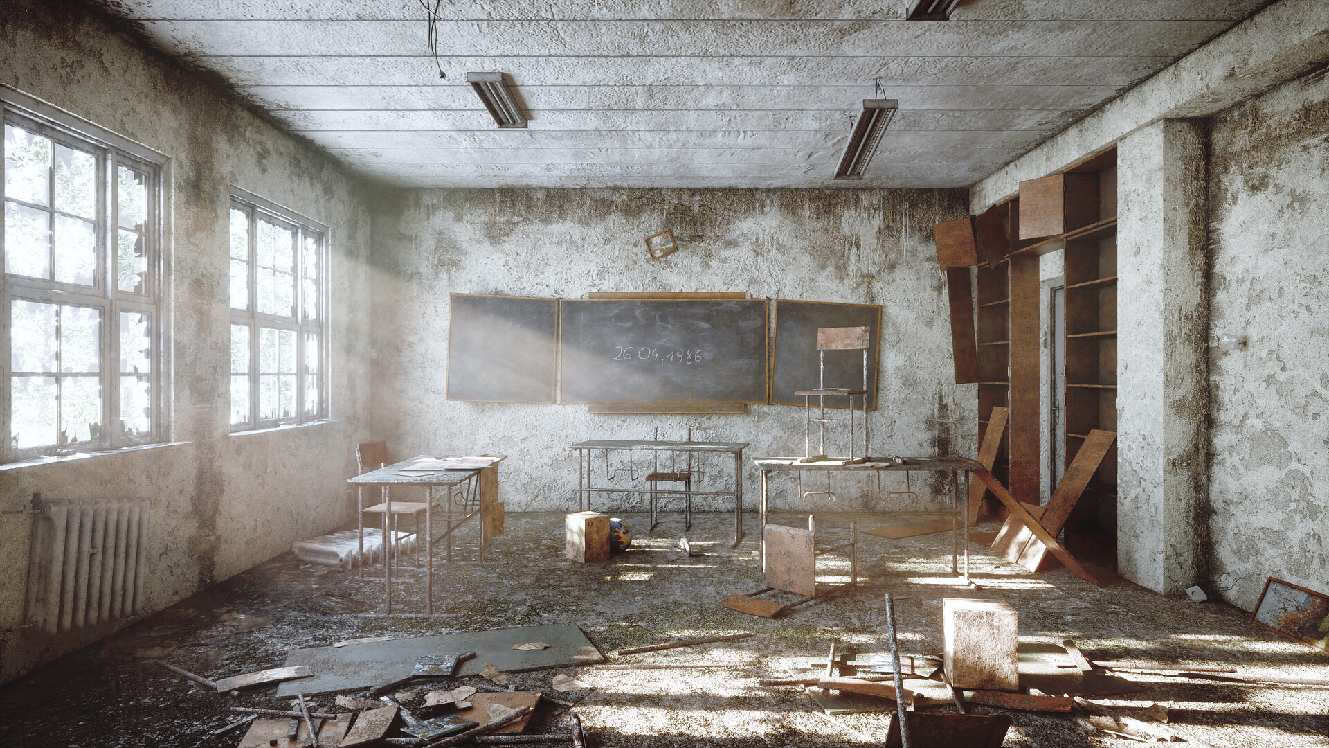 ArtStation - Abandoned Classroom