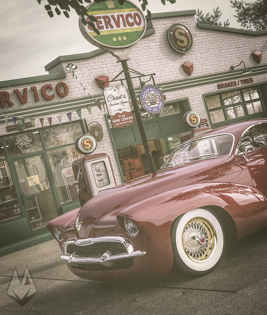 ArtStation - Retro Service Station