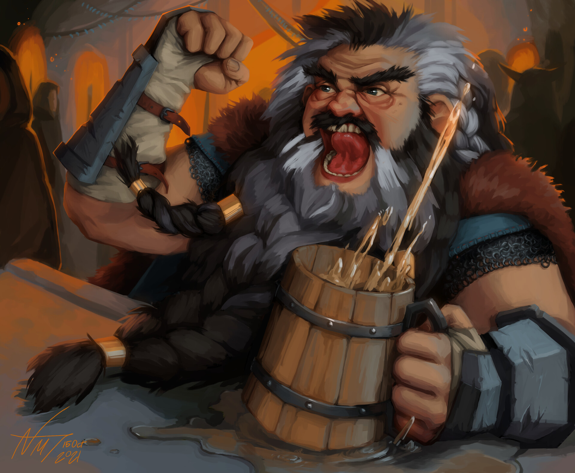 ArtStation - Drinking Dwarf