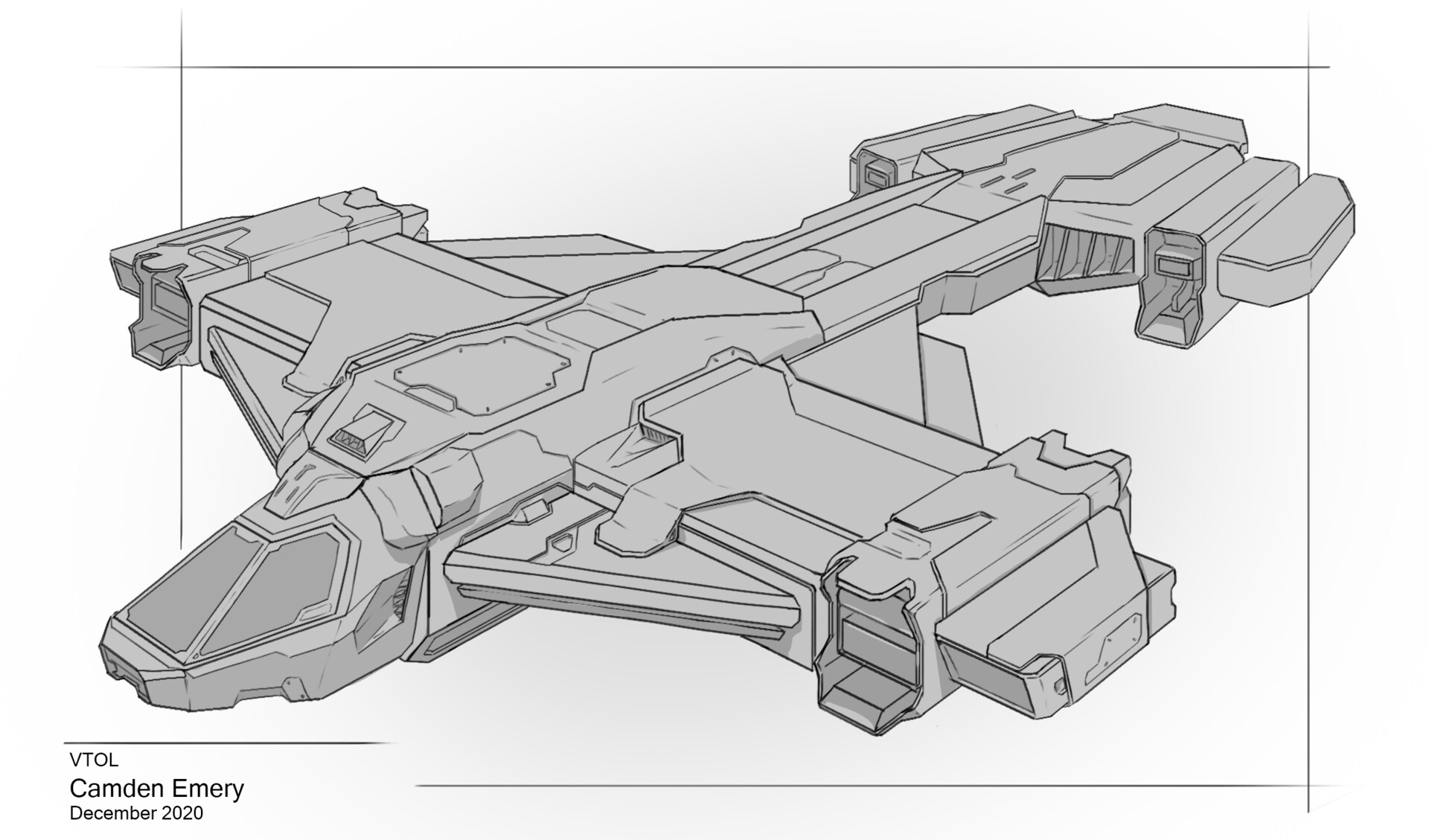 Camden Emery - SciFi Medical Department - Office and VTOL