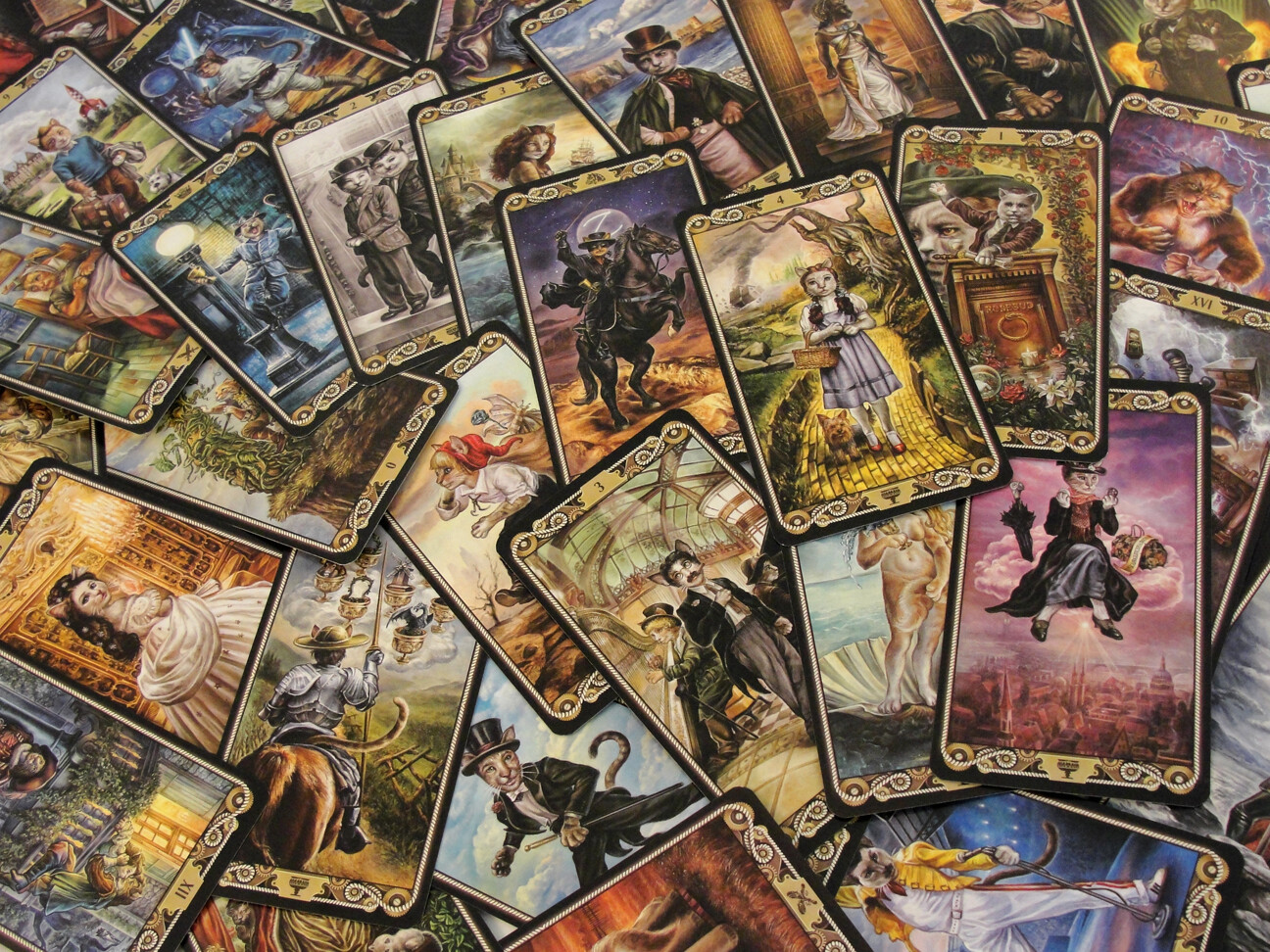 Diana Cammarano - CaTTarot - 6 Swords- "Christopher Catlumbus"